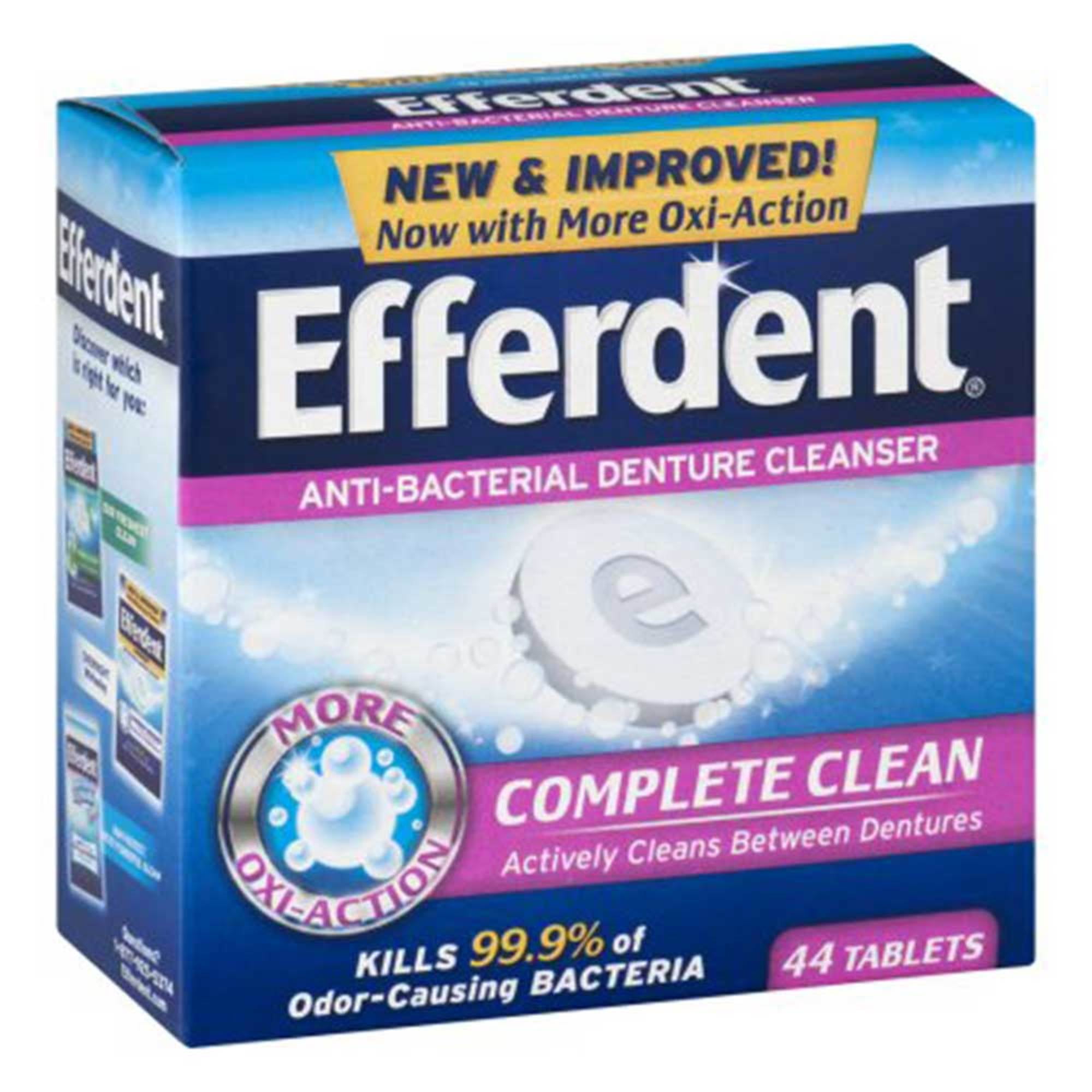 Efferdent Denture Cleaner Tablet Box of 44 - Walmart.com