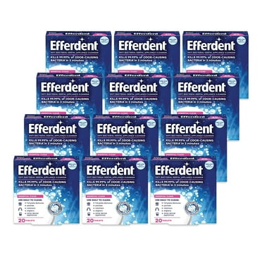 Efferdent Plus Mint Denture Cleanser Tablets 90 ea (Pack of 2 ...