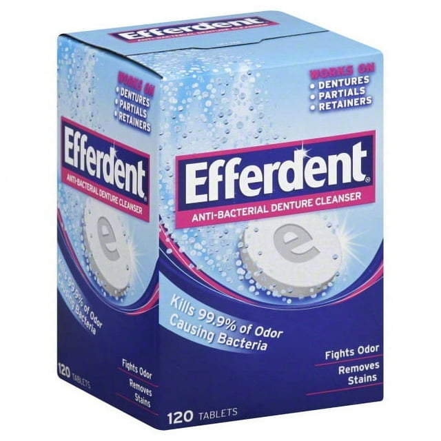 Efferdent Denture & Retainer Cleanser Tablets, 120 Tablets - Walmart.com