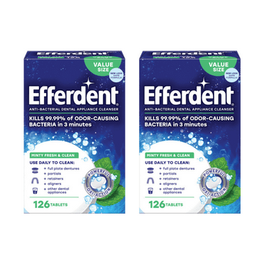 Efferdent Plus Mint Denture Cleanser Tablets 90 ea (Pack of 2 ...
