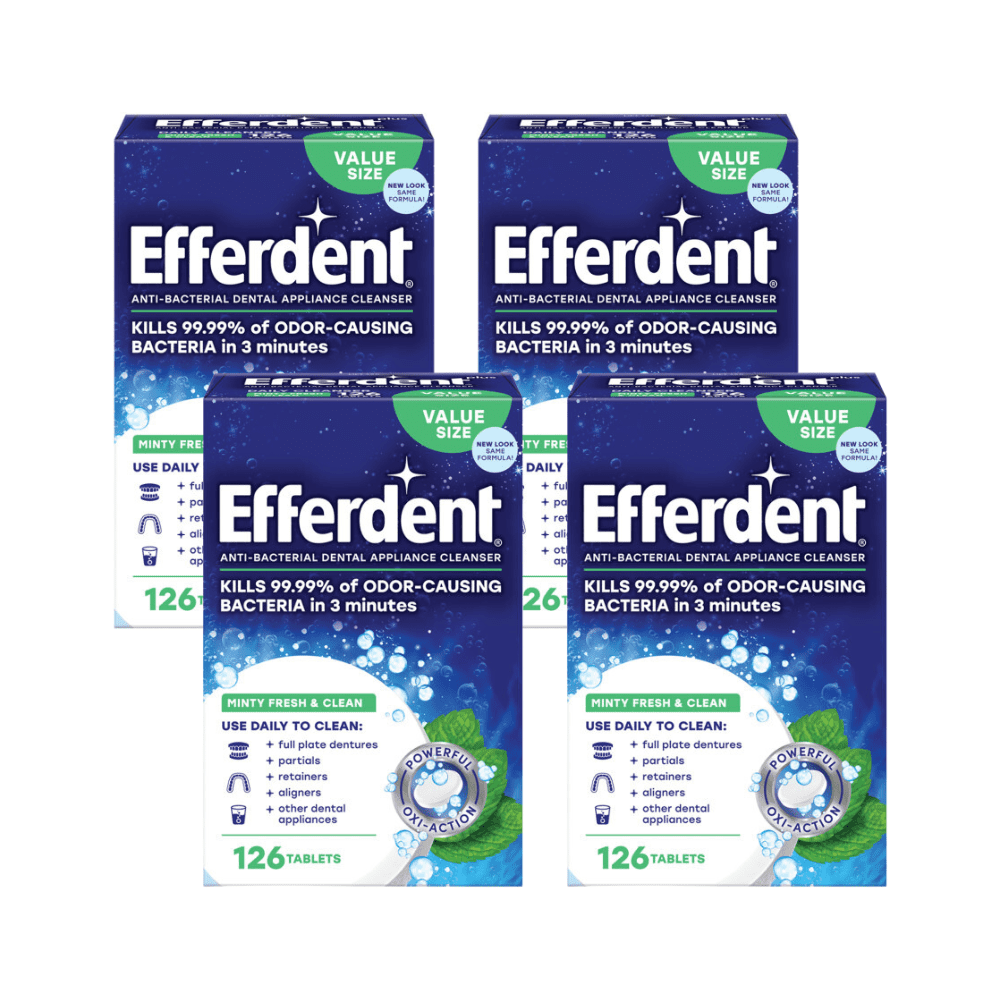 Efferdent Plus Mint Anti-Bacterial Denture Cleanser Tablets, 126 CT ...