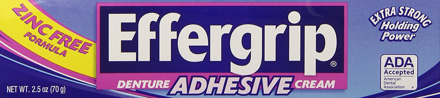 Effergrip Denture Adhesive Cream 2.5 OZ - Walmart.com