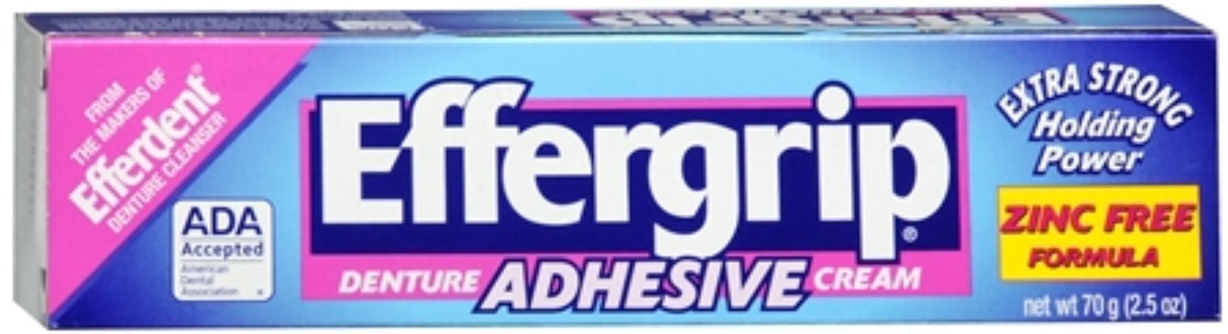 Effergrip Denture Adhesive Cream 2.50 oz (Pack of 3) - Walmart.com