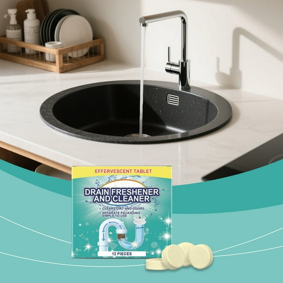 Effervescent Drain And Pipe Cleaning Tablets, Drop-In System For ...