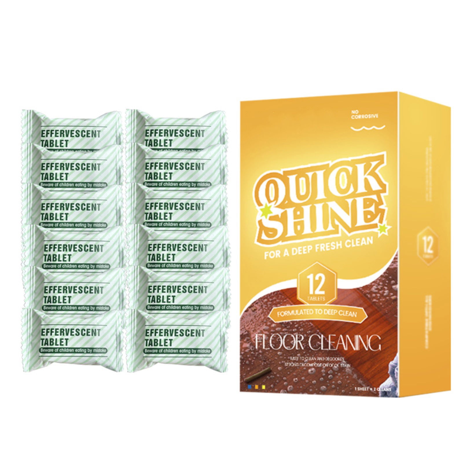 Effervescent Floor Cleaning Tablets Quick Shine Formula for Deep Clean ...