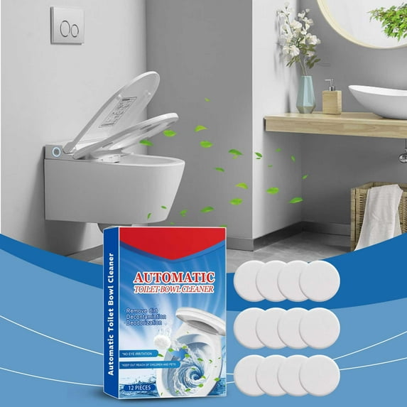 Slmotuaess Effervescent Toilet Bowl Cleaning Tablets for Stains Odor and Limescale Removal No ...