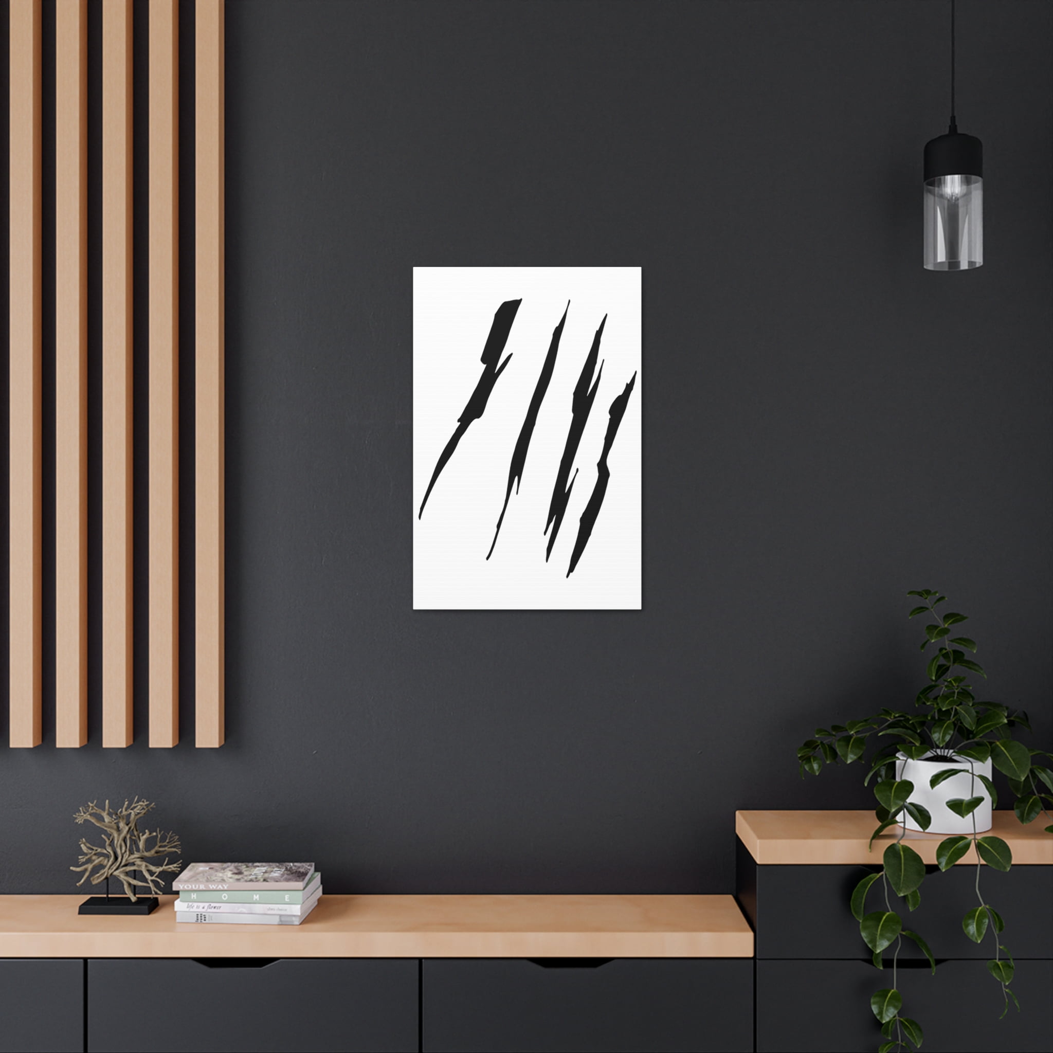 Effete Feline Claw Marks Scratch Canvas Gallery Wraps - Walmart.com