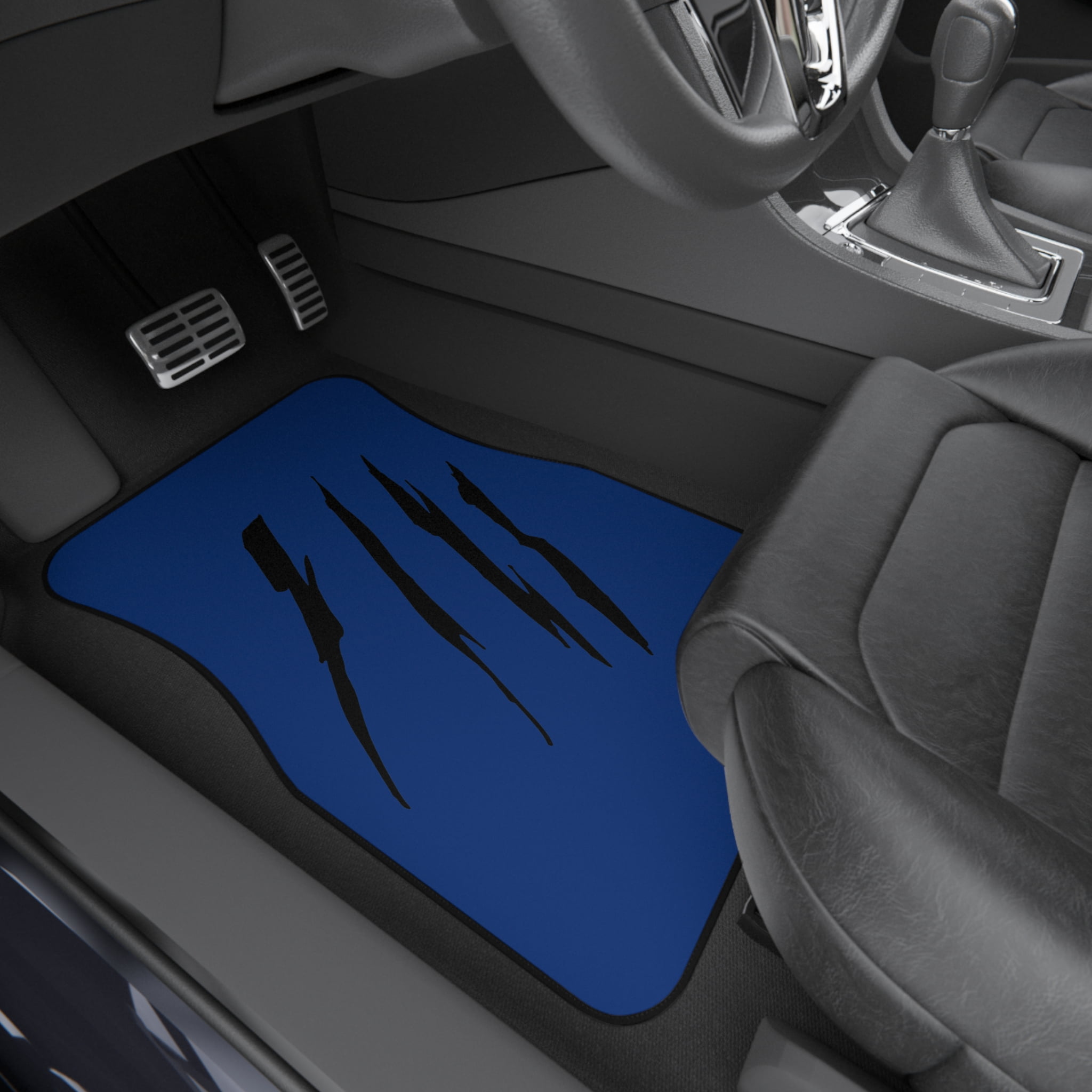 Effete Feline Claw Marks Scratch Car Floor Mats (4x Set Front and Rear ...