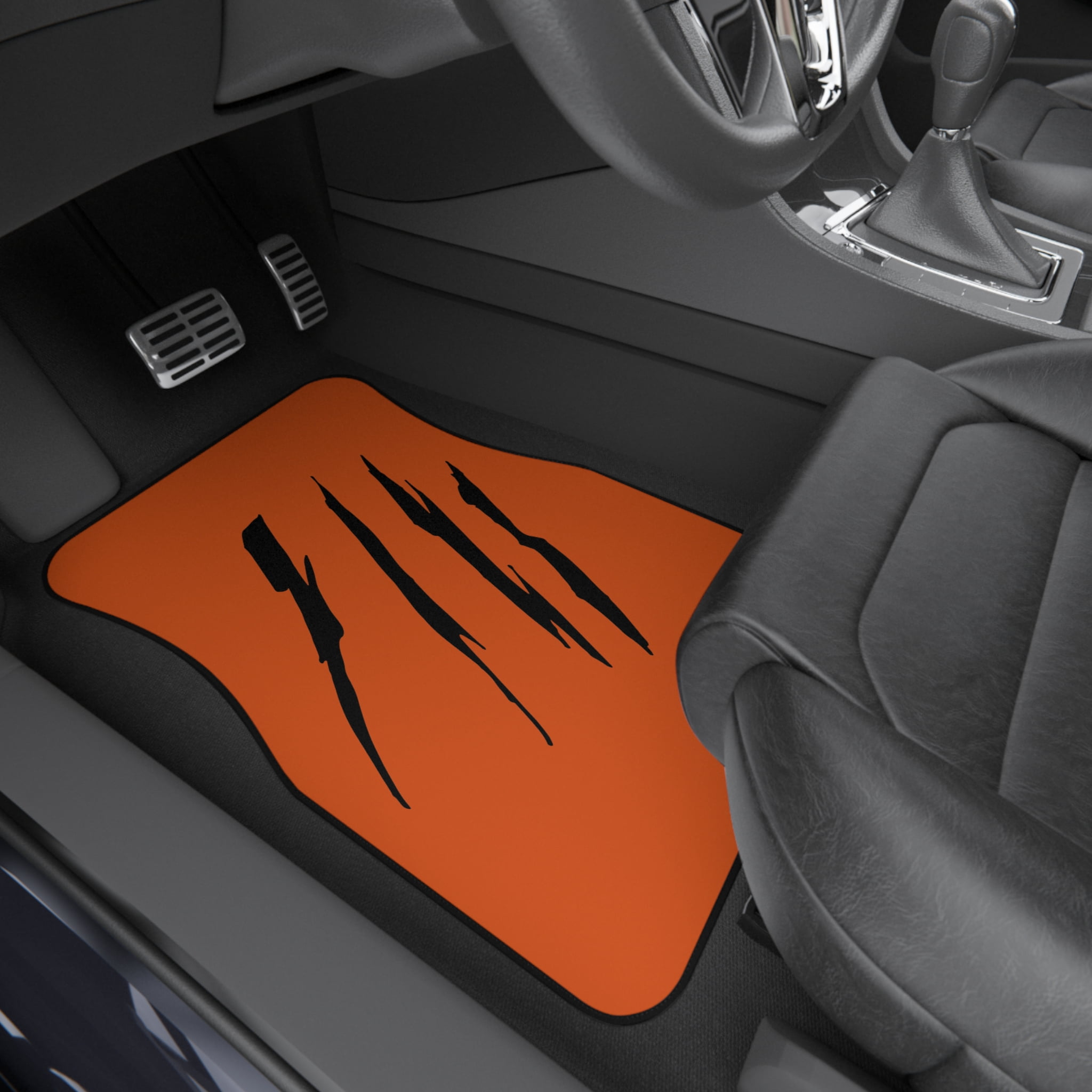 Effete Feline Claw Marks Scratch Car Floor Mats (4x Set Front and Rear ...