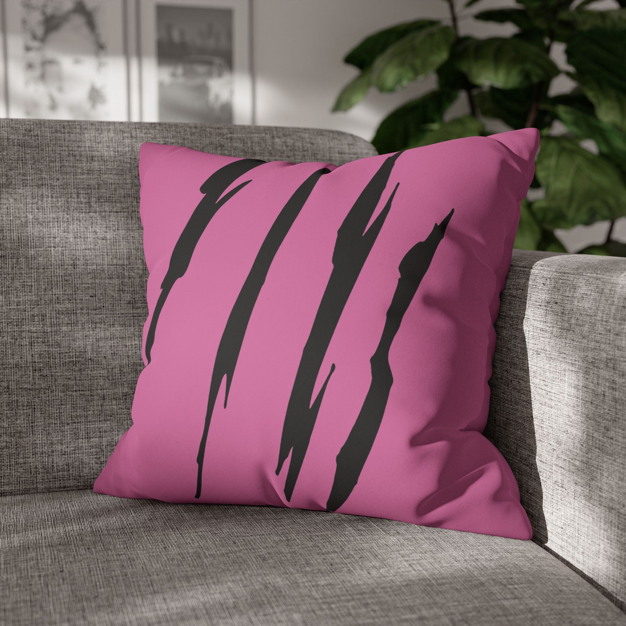 Effete Feline Claw Marks Scratch Faux Suede Square Pillowcase - Walmart.com