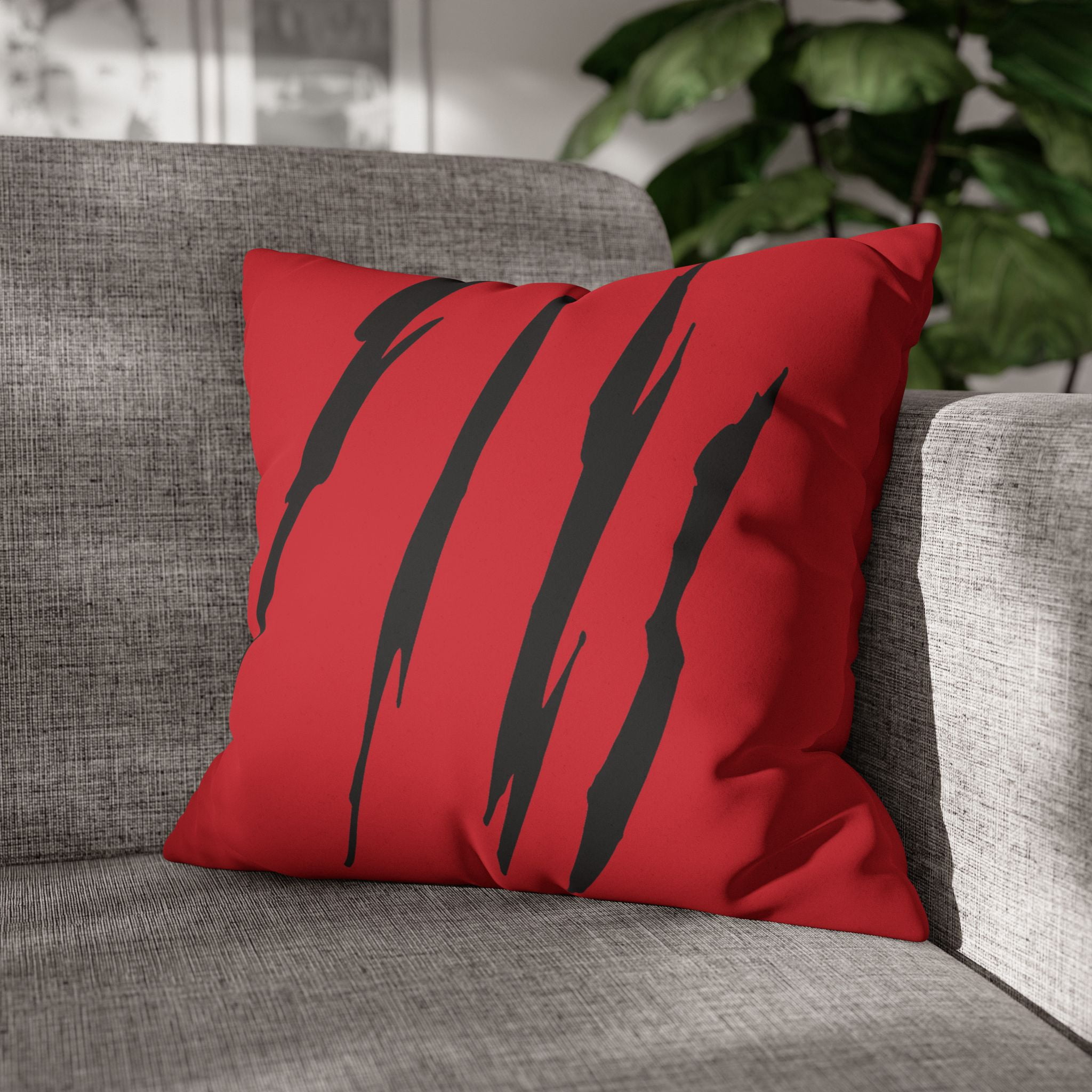 Effete Feline Claw Marks Scratch Faux Suede Square Pillowcase - Walmart.com