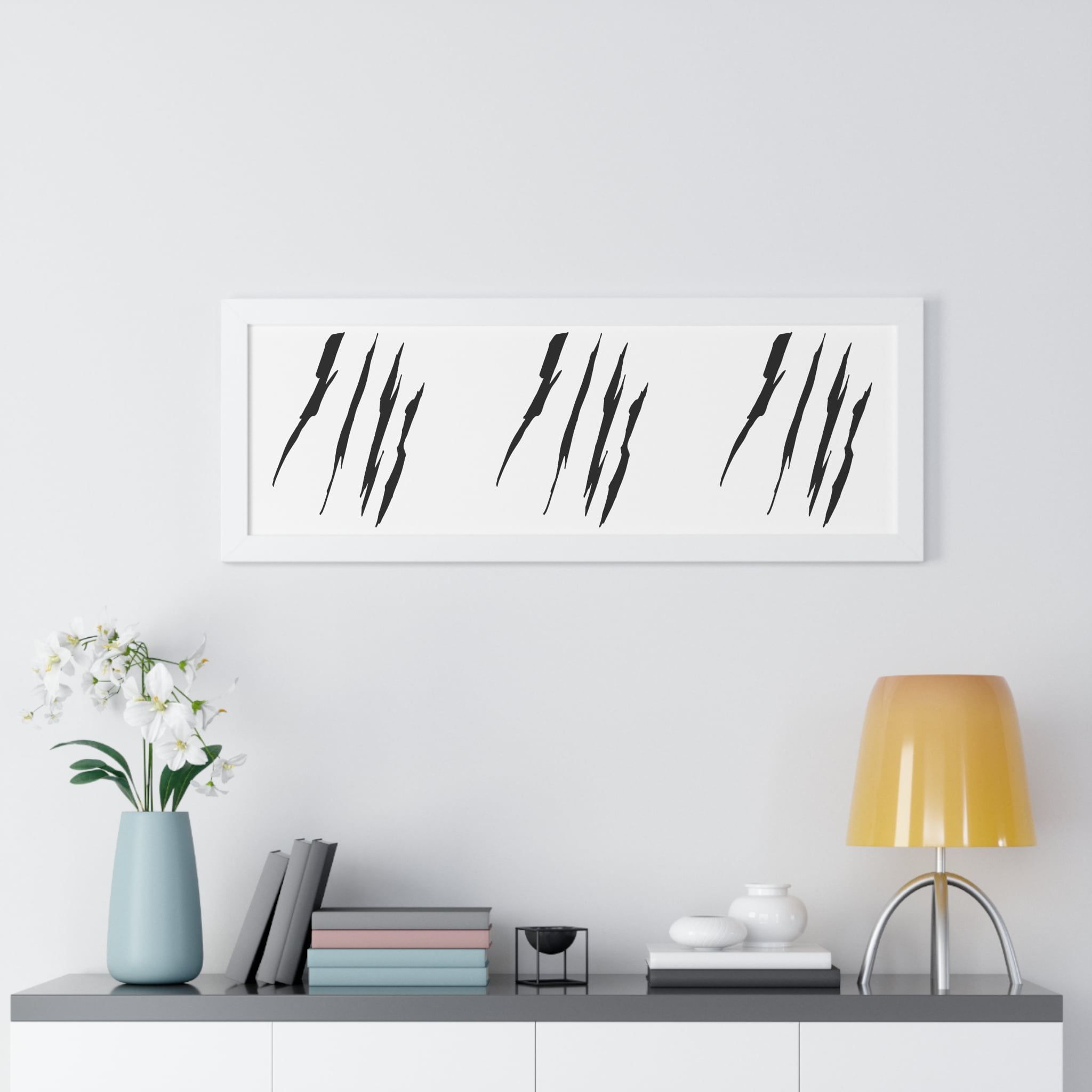 Effete Feline Claw Marks Scratch Framed Horizontal Poster - Walmart.com
