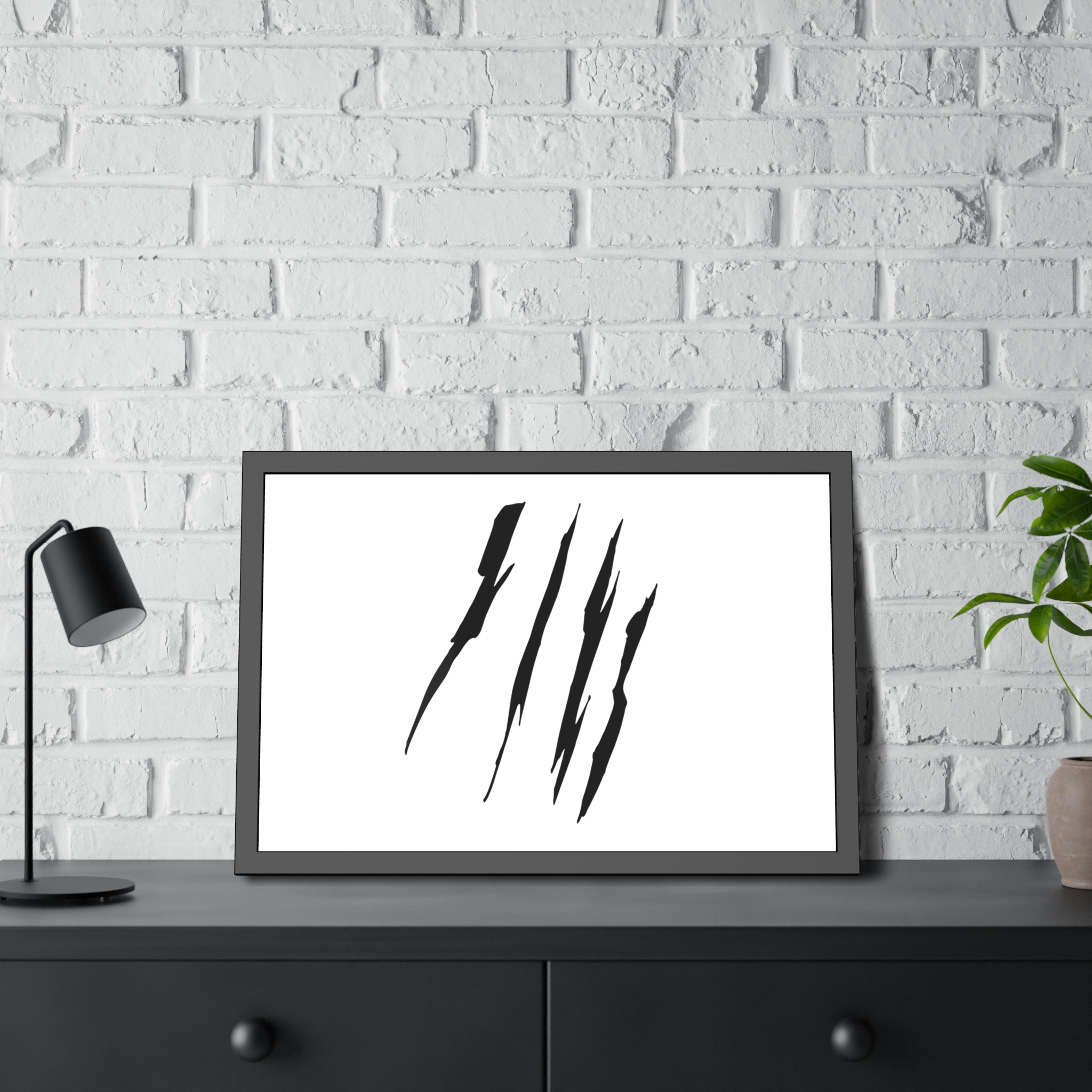 Effete Feline Claw Marks Scratch Framed Paper Posters - Walmart.com