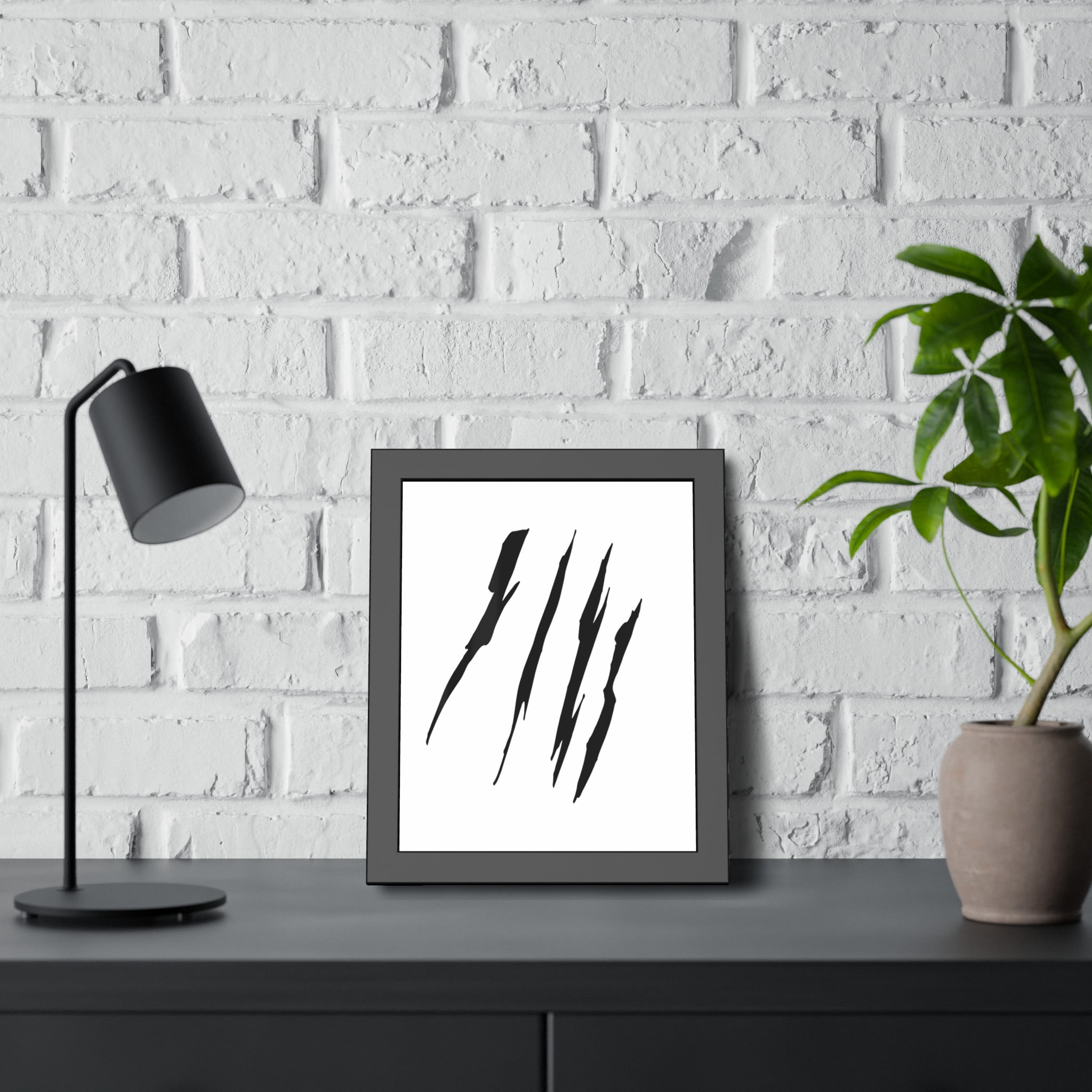 Effete Feline Claw Marks Scratch Framed Paper Posters - Walmart.com