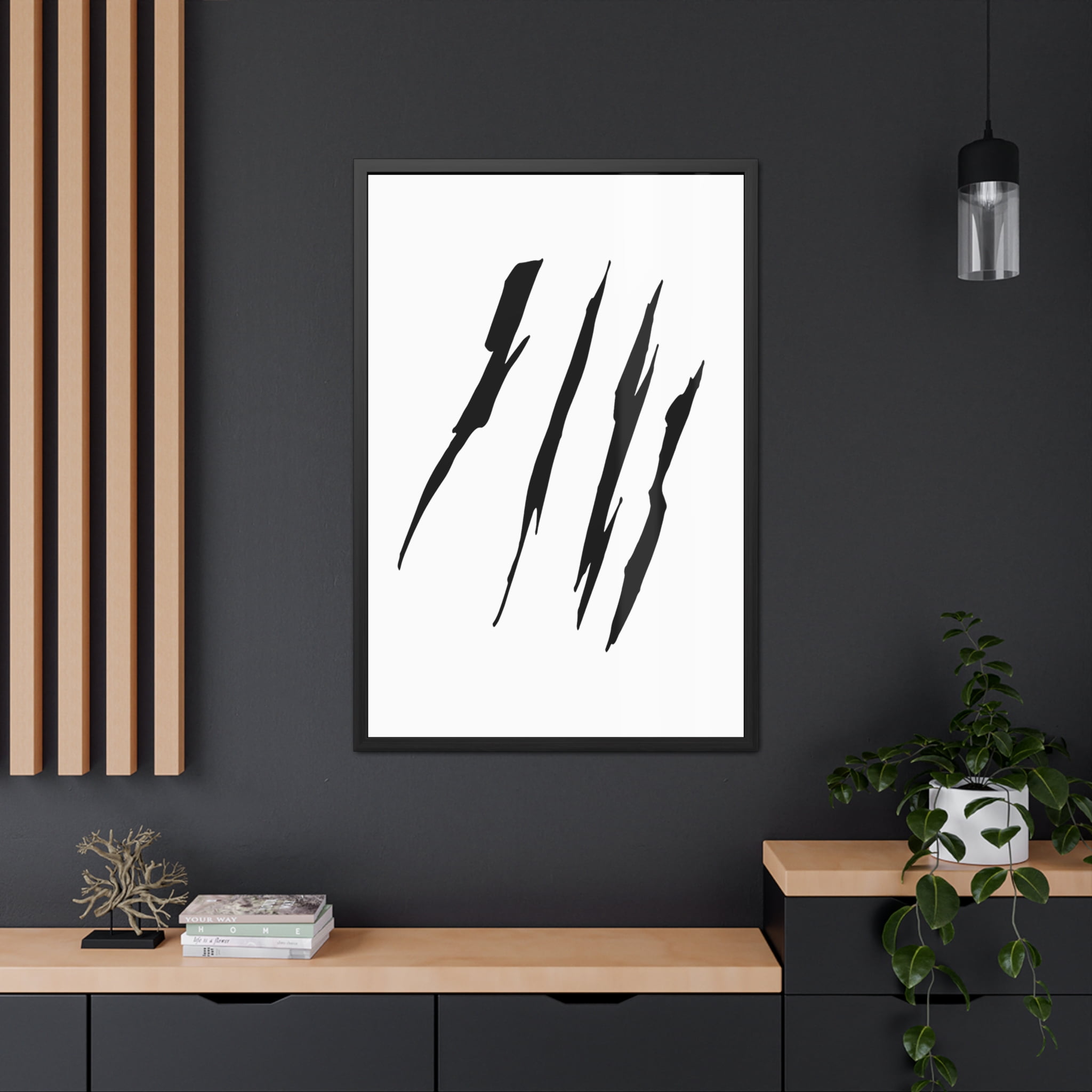 Effete Feline Claw Marks Scratch Framed Posters - Walmart.com