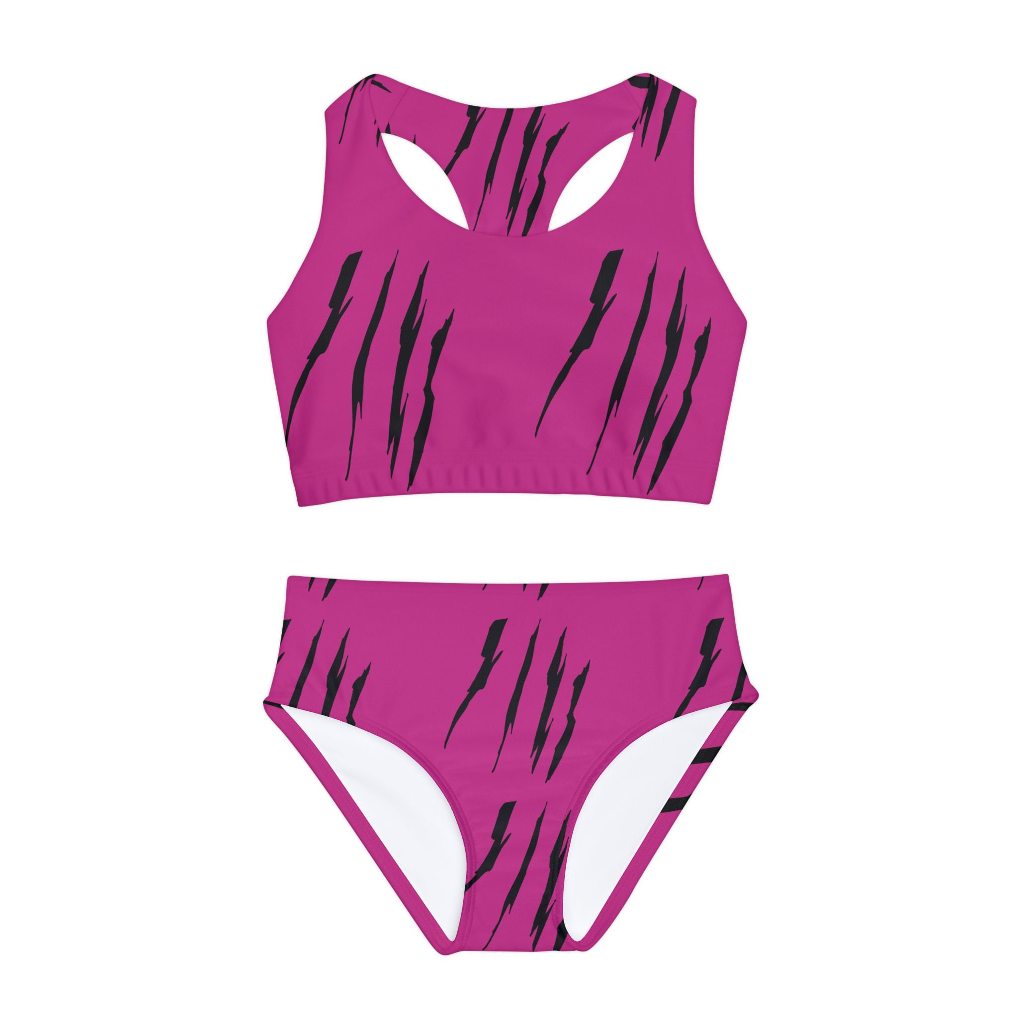 Effete Feline Claw Marks Scratch Girls Two Piece Swimsuit (AOP ...