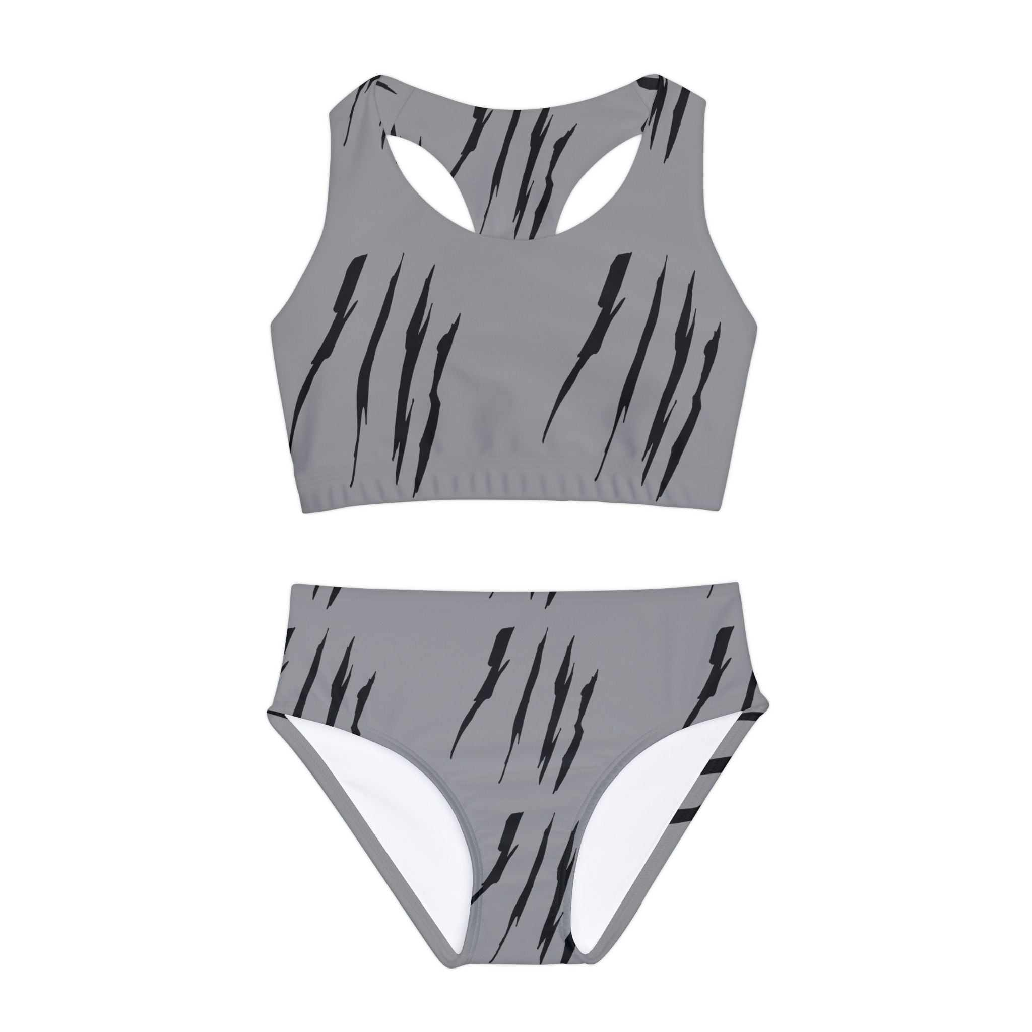 Effete Feline Claw Marks Scratch Girls Two Piece Swimsuit (AOP ...