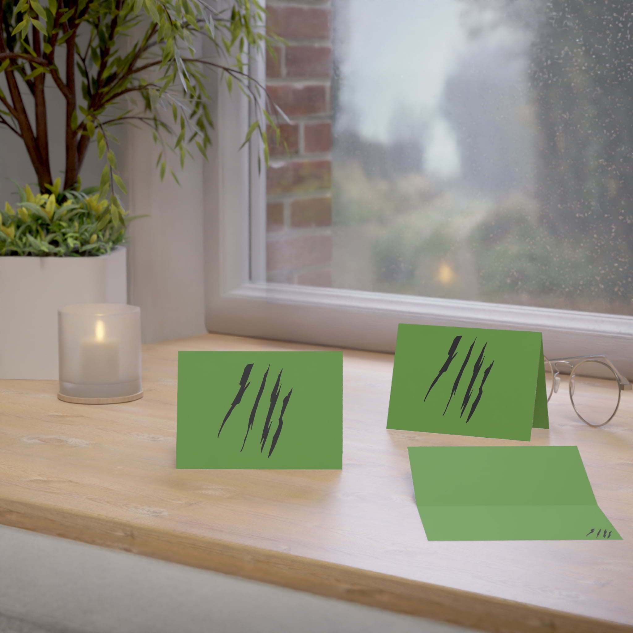 Effete Feline Claw Marks Scratch Greeting Cards (1, 10, 30, and 50pcs) - Walmart.com