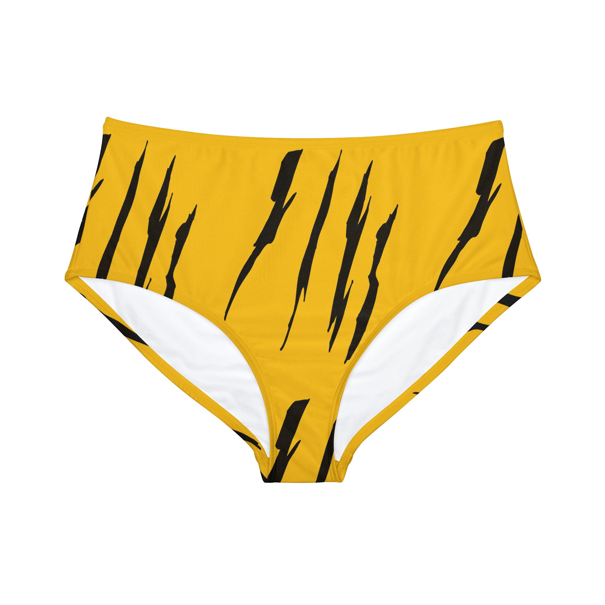 Effete Feline Claw Marks Scratch High-Waist Hipster Bikini Bottom (AOP ...