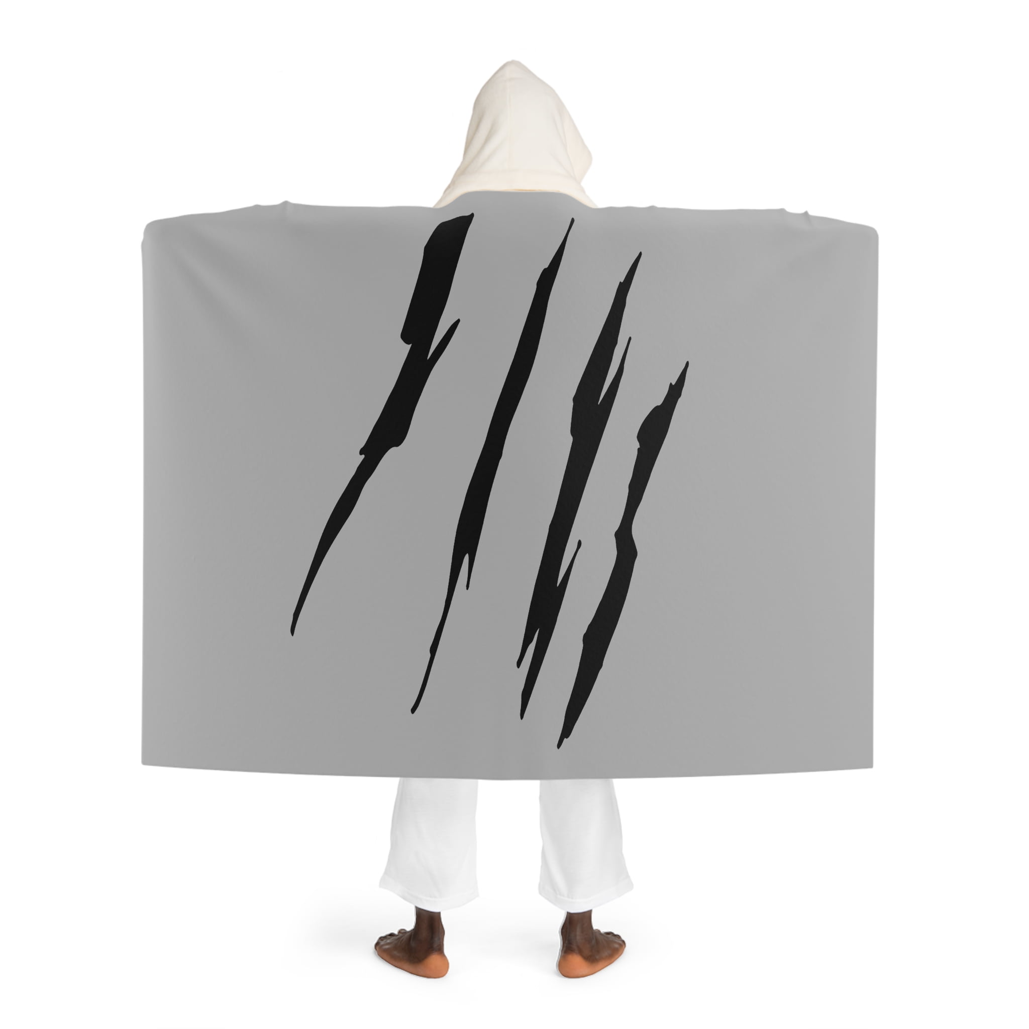 Effete Feline Claw Marks Scratch Hooded Sherpa Fleece Blanket - Walmart.com
