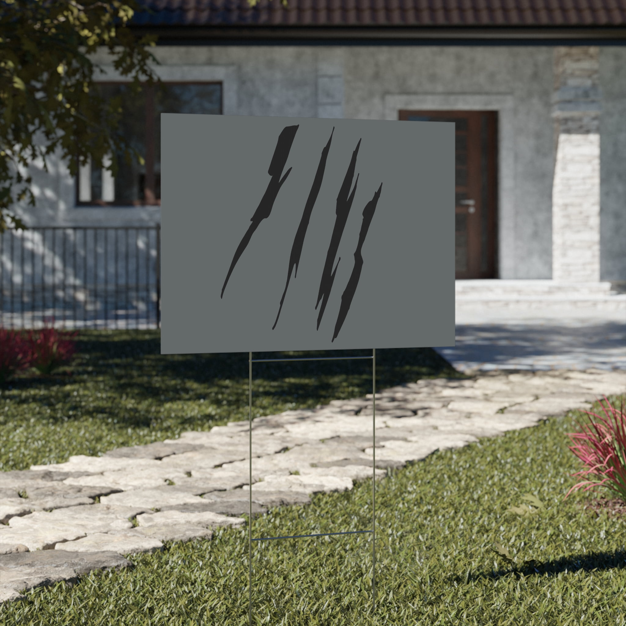 Effete Feline Claw Marks Scratch Lawn Yard Sign - Walmart.com