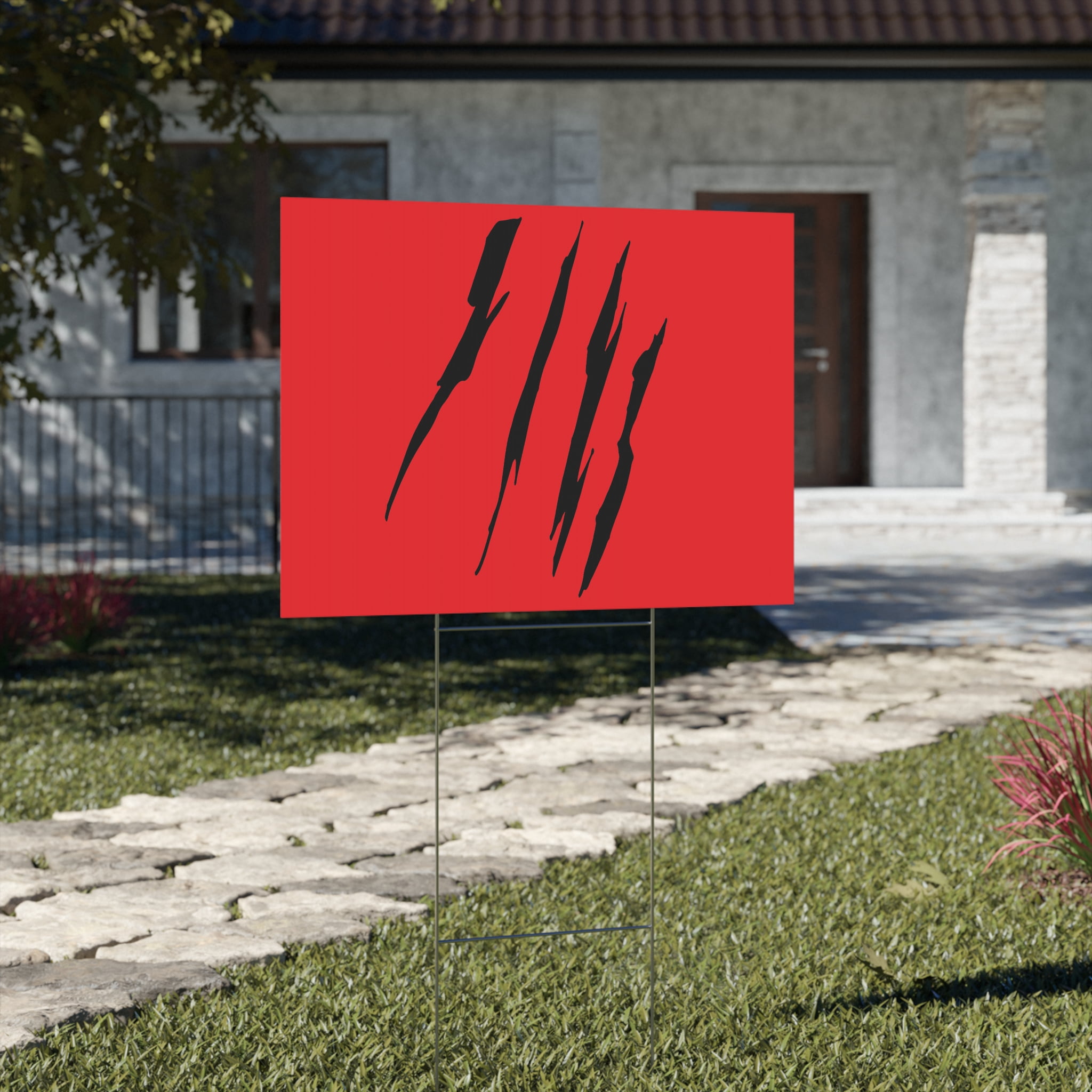 Effete Feline Claw Marks Scratch Lawn Yard Sign - Walmart.com