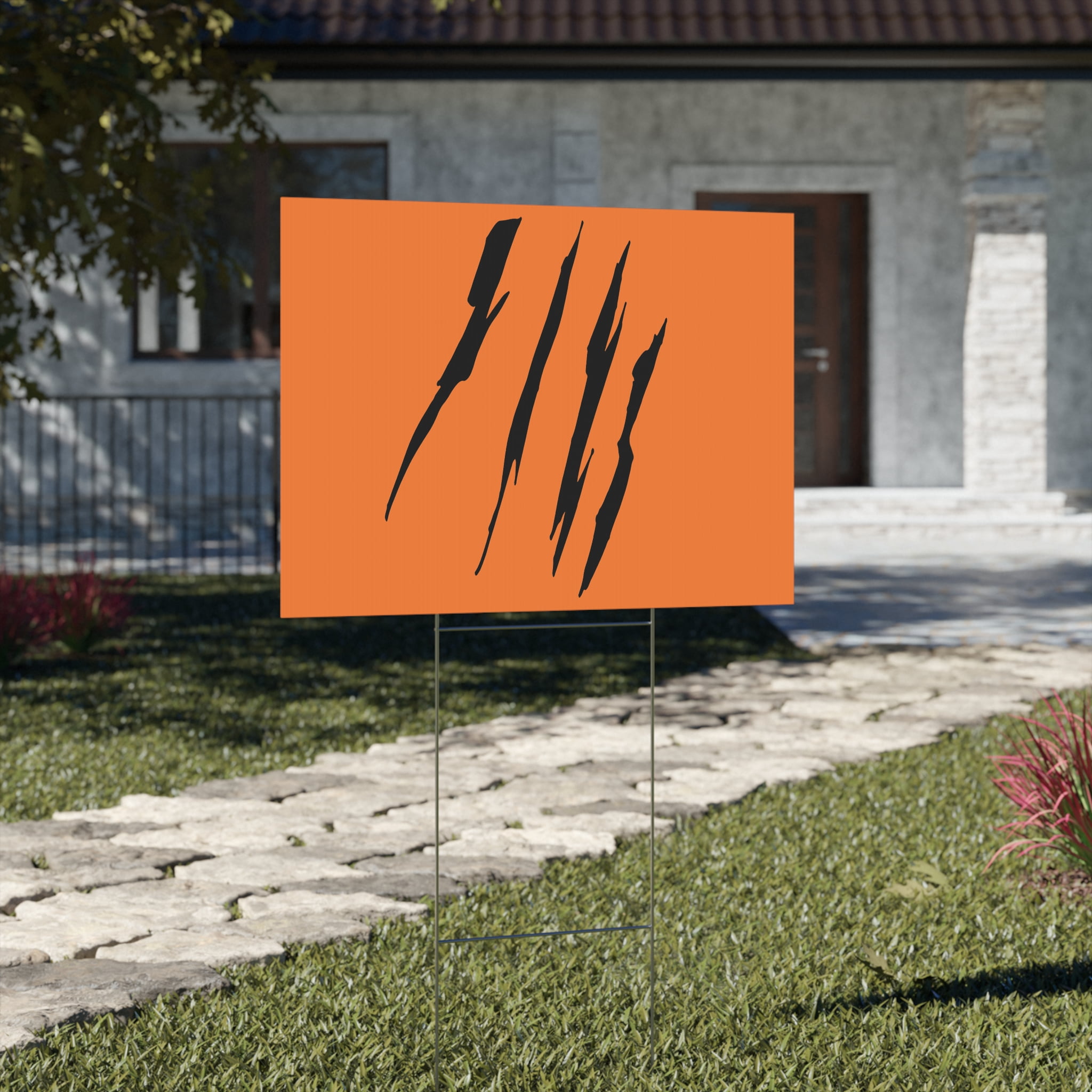 Effete Feline Claw Marks Scratch Lawn Yard Sign - Walmart.com