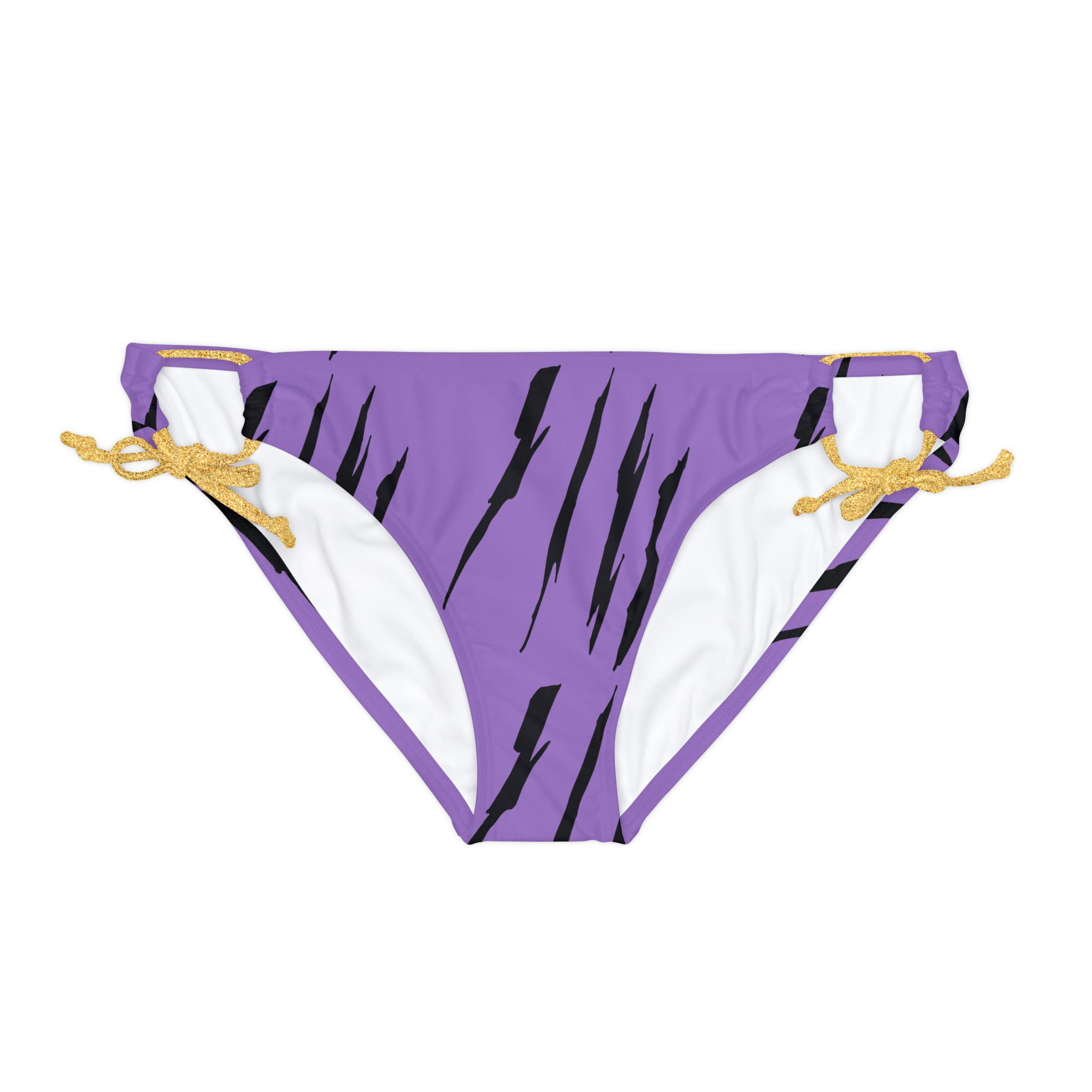 Effete Feline Claw Marks Scratch Loop Tie Side Bikini Bottom (AOP ...