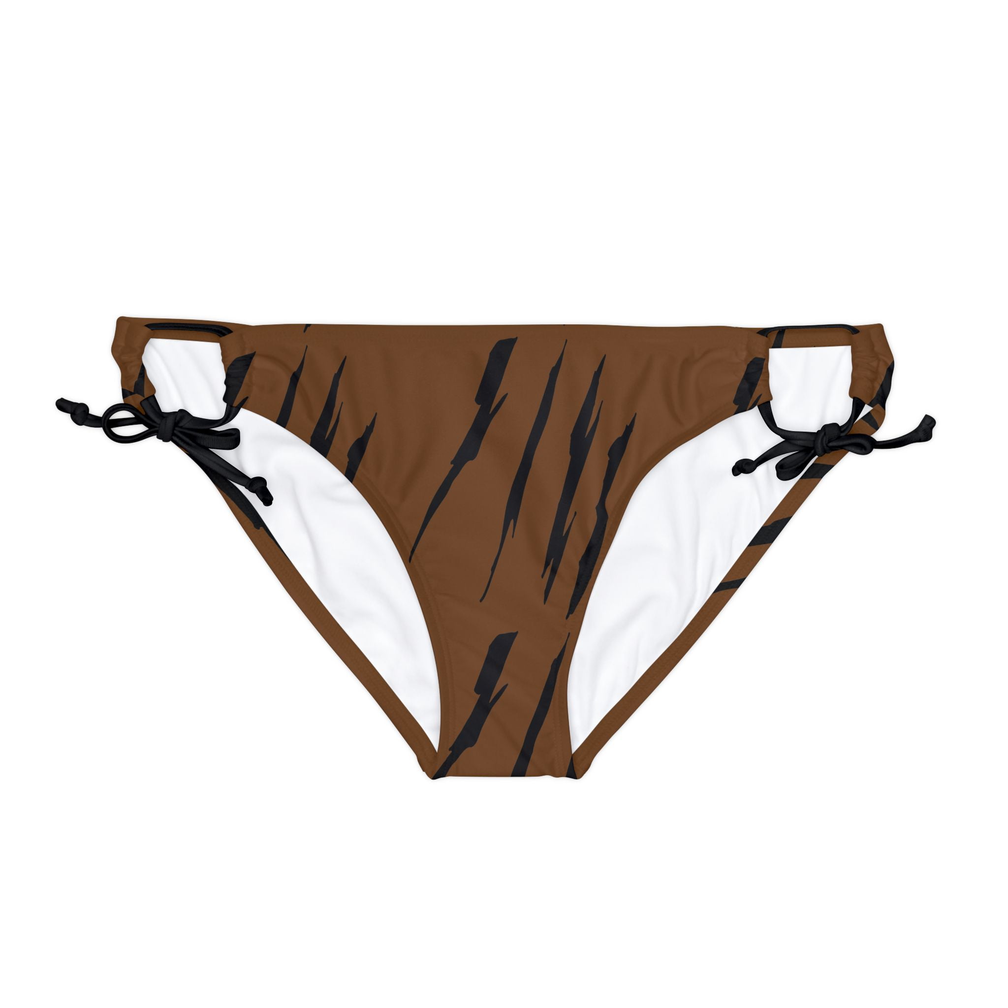 Effete Feline Claw Marks Scratch Loop Tie Side Bikini Bottom (AOP ...