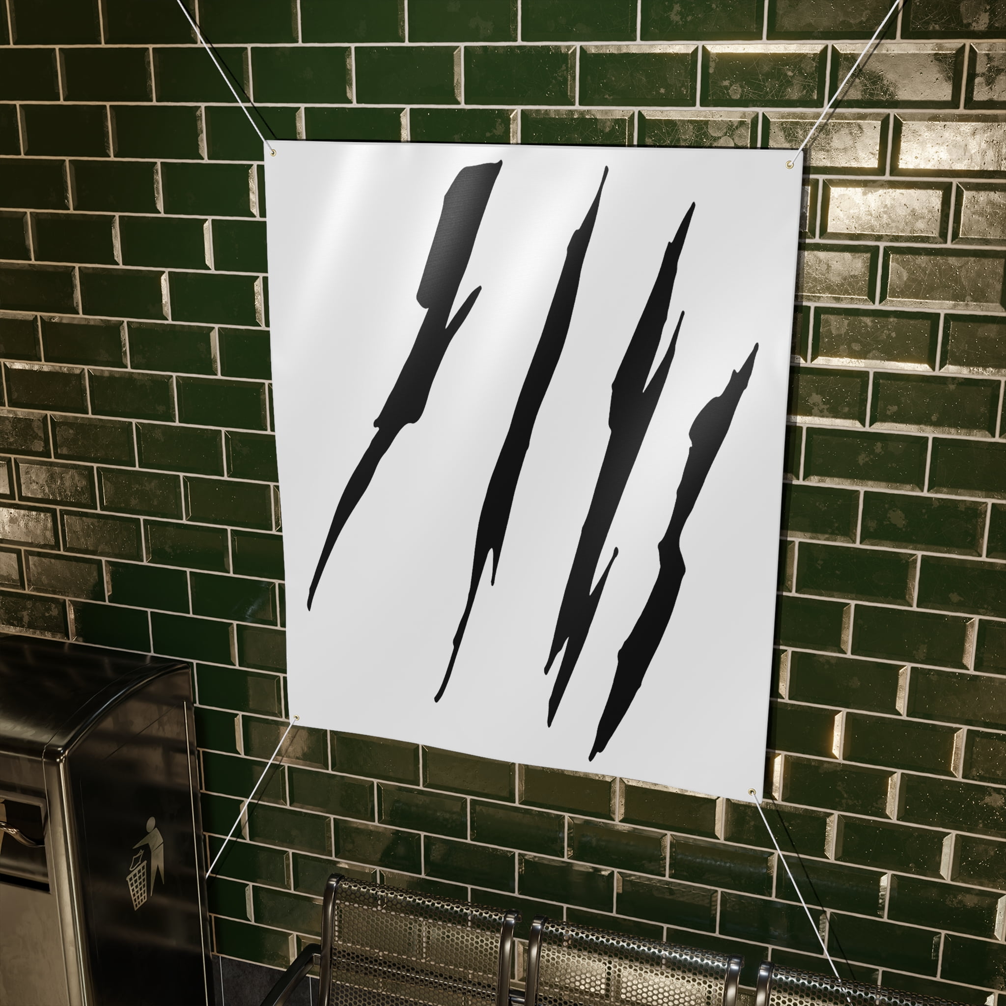 Effete Feline Claw Marks Scratch Matte Banner - Walmart.com