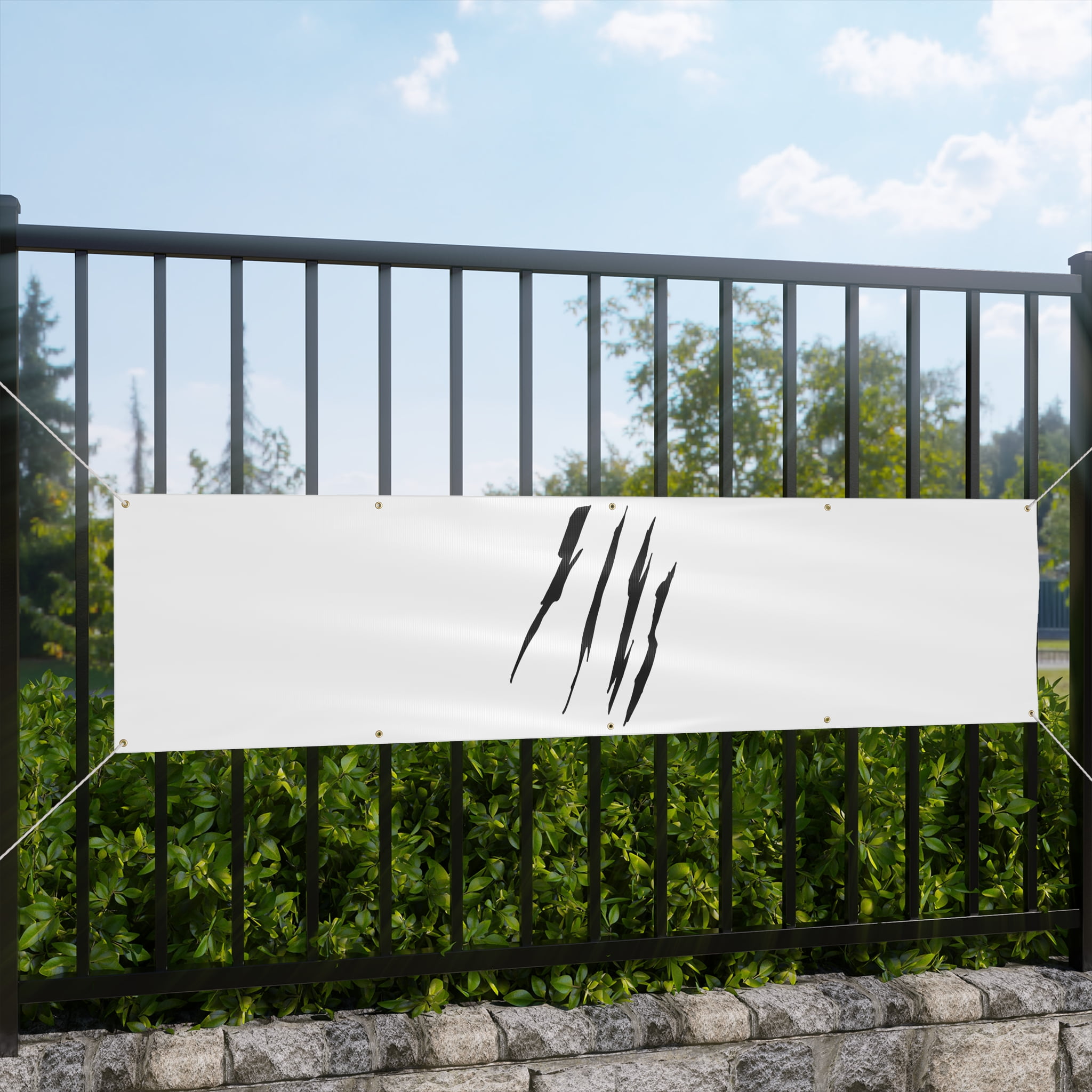 Effete Feline Claw Marks Scratch Matte Banner - Walmart.com