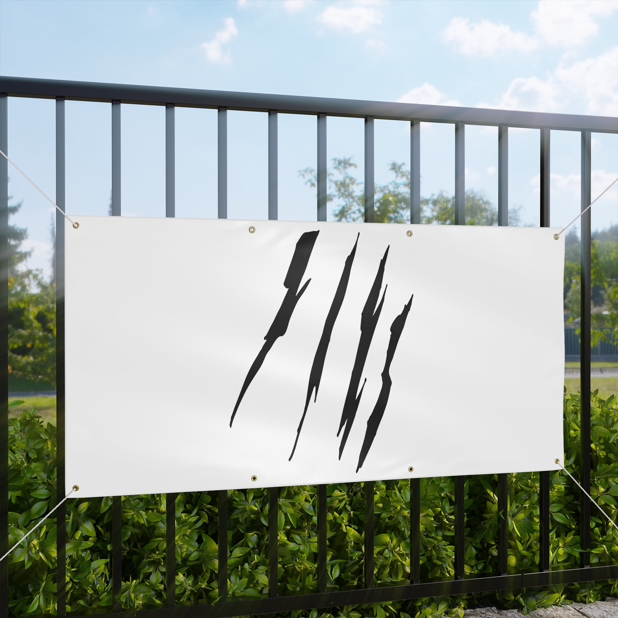 Effete Feline Claw Marks Scratch Matte Banner - Walmart.com