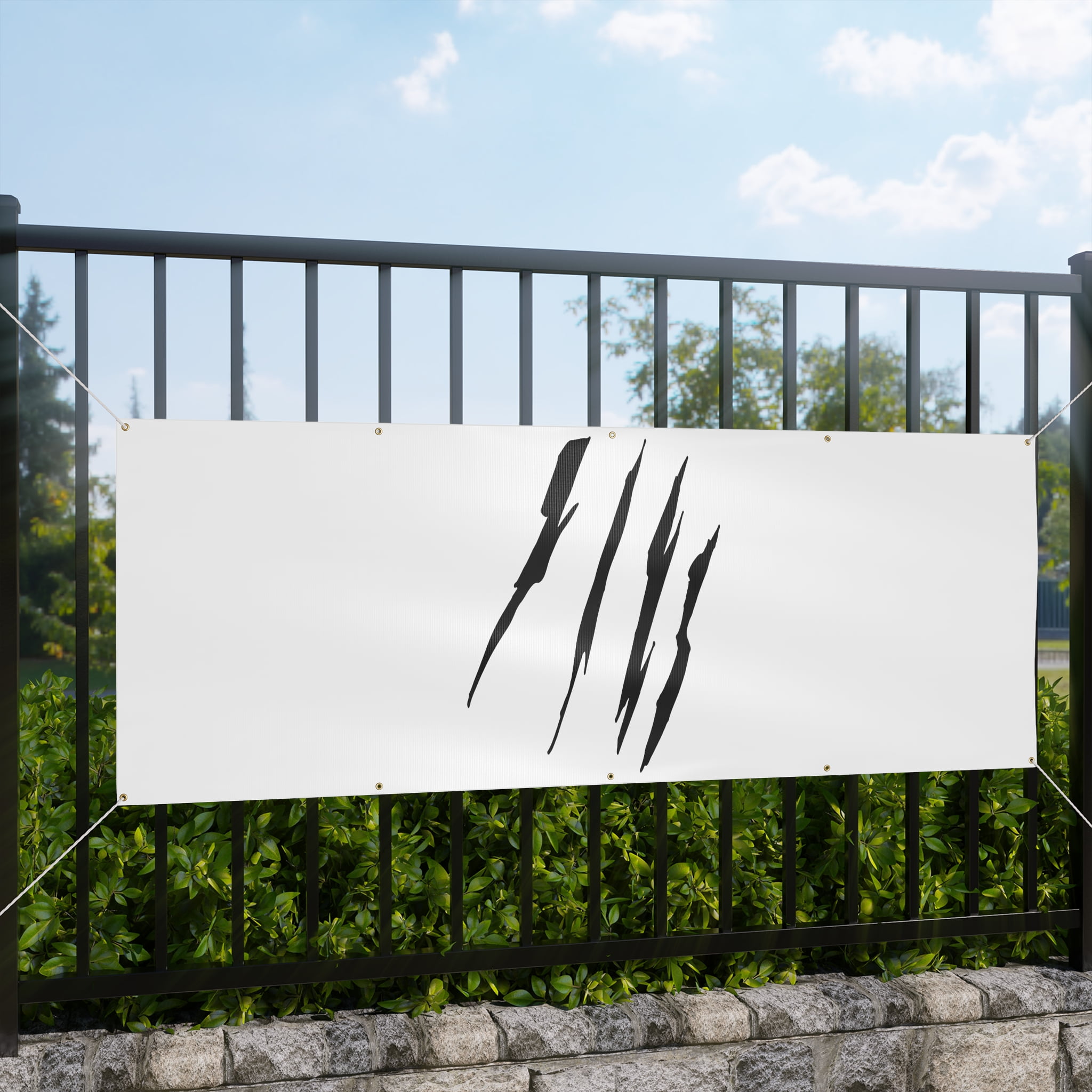 Effete Feline Claw Marks Scratch Matte Banner - Walmart.com
