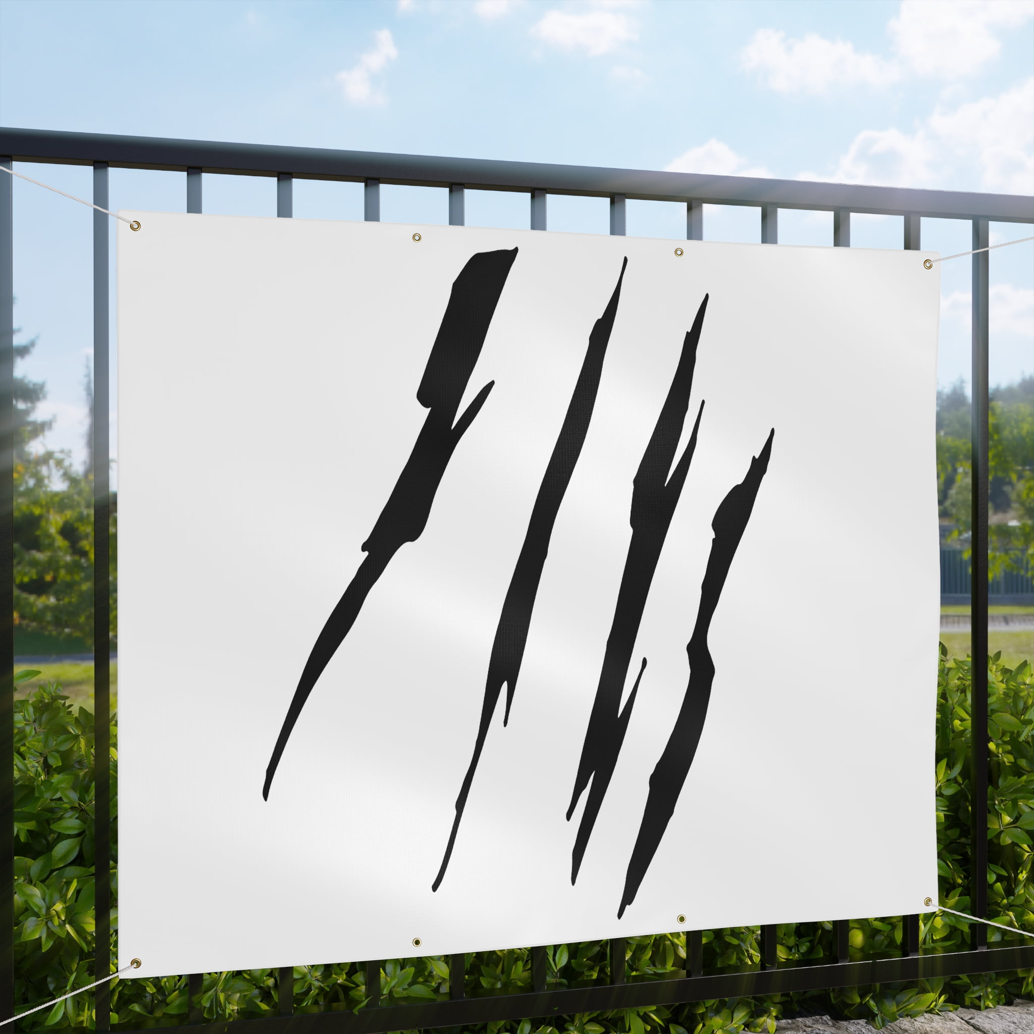 Effete Feline Claw Marks Scratch Matte Banner - Walmart.com