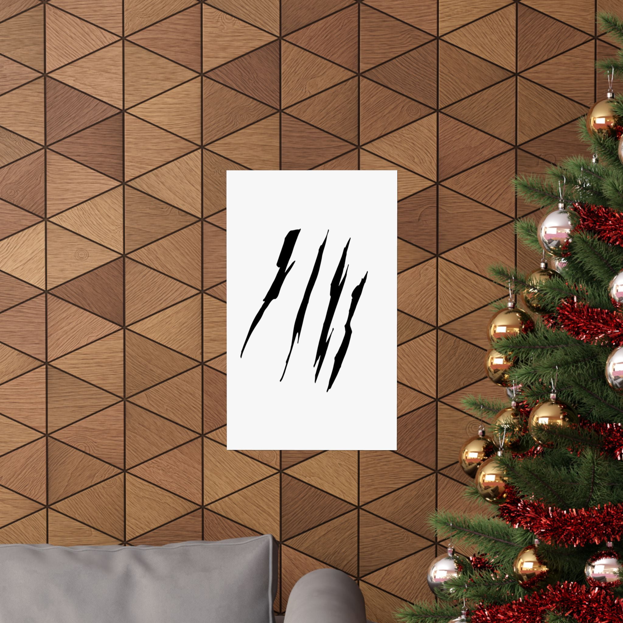 Effete Feline Claw Marks Scratch Matte Vertical Posters - Walmart.com