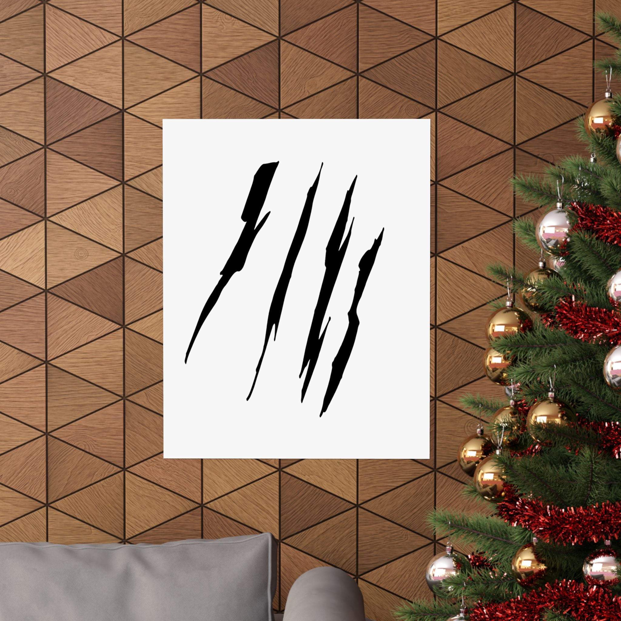 Effete Feline Claw Marks Scratch Matte Vertical Posters - Walmart.com