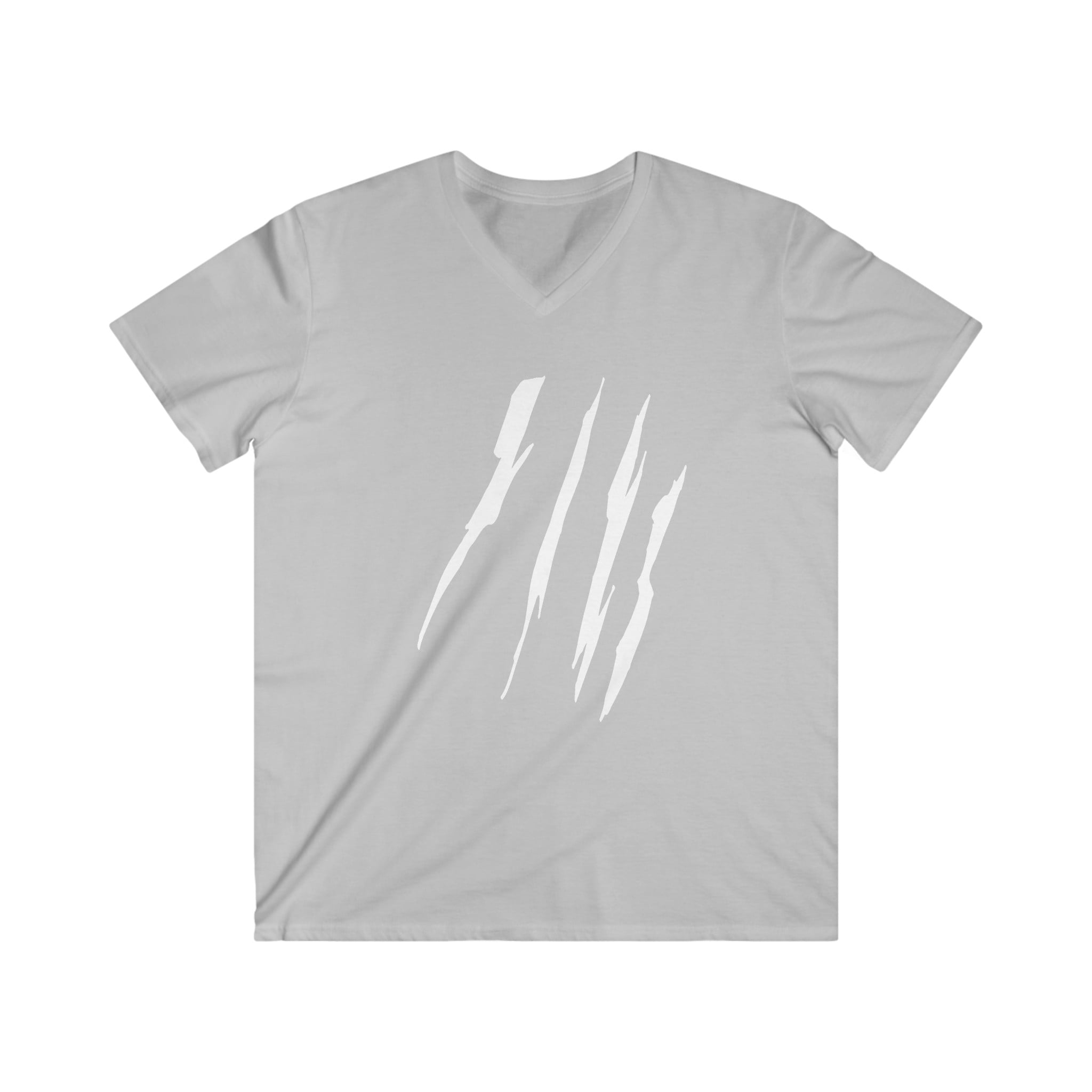 Effete Feline Claw Marks Scratch Men Fitted V-Neck Short Sleeve Tee ...