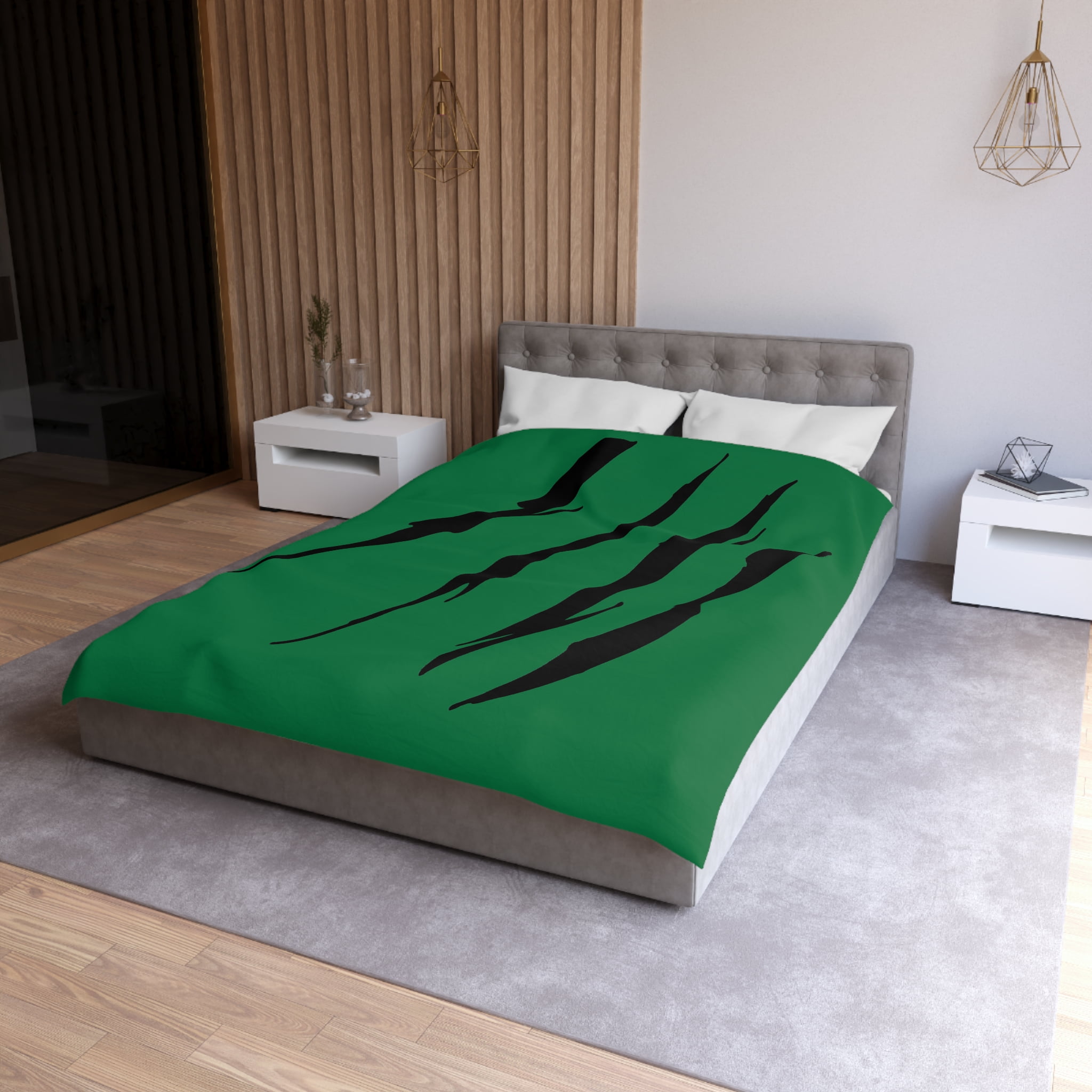 Effete Feline Claw Marks Scratch Microfiber Duvet Cover - Walmart.com