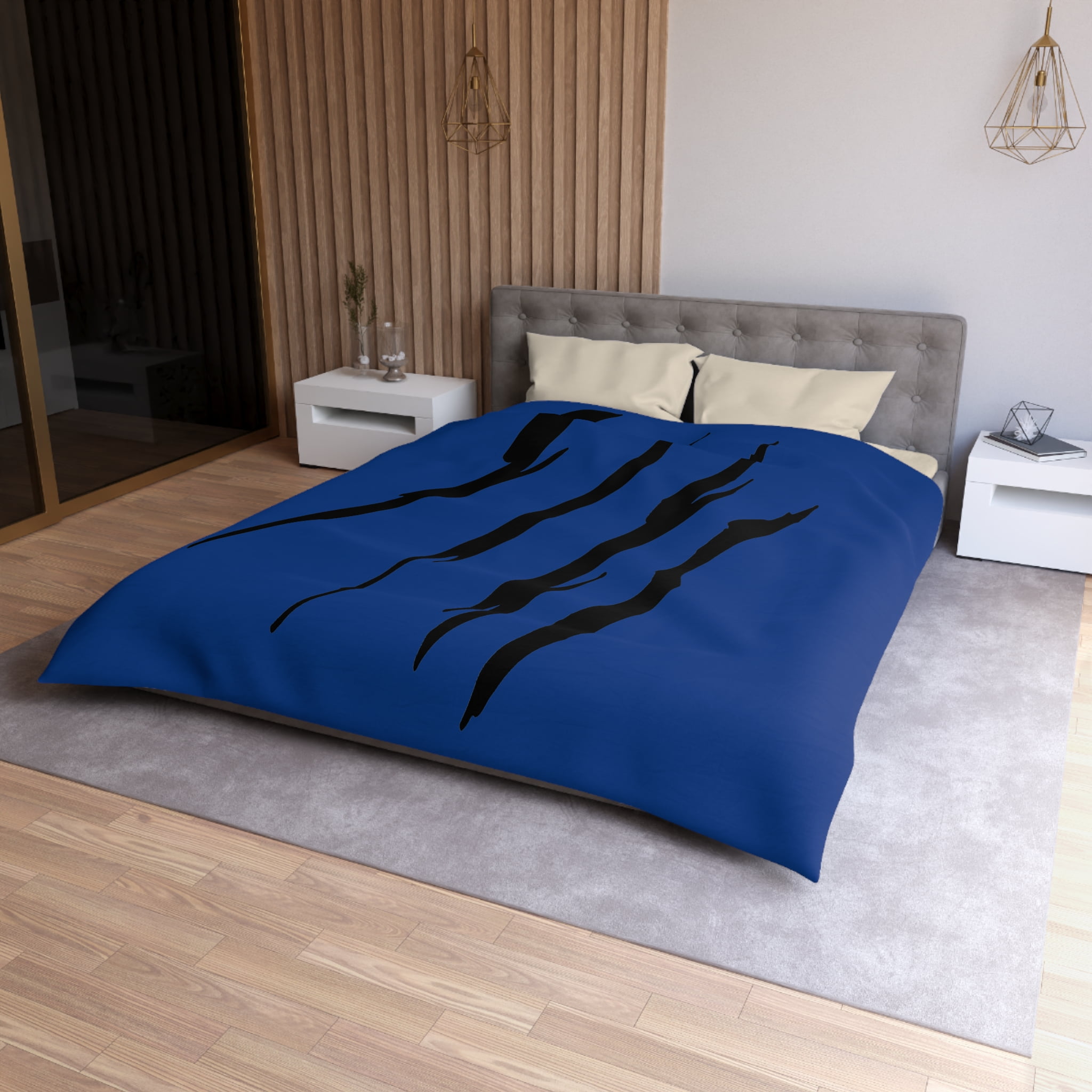 Effete Feline Claw Marks Scratch Microfiber Duvet Cover - Walmart.com