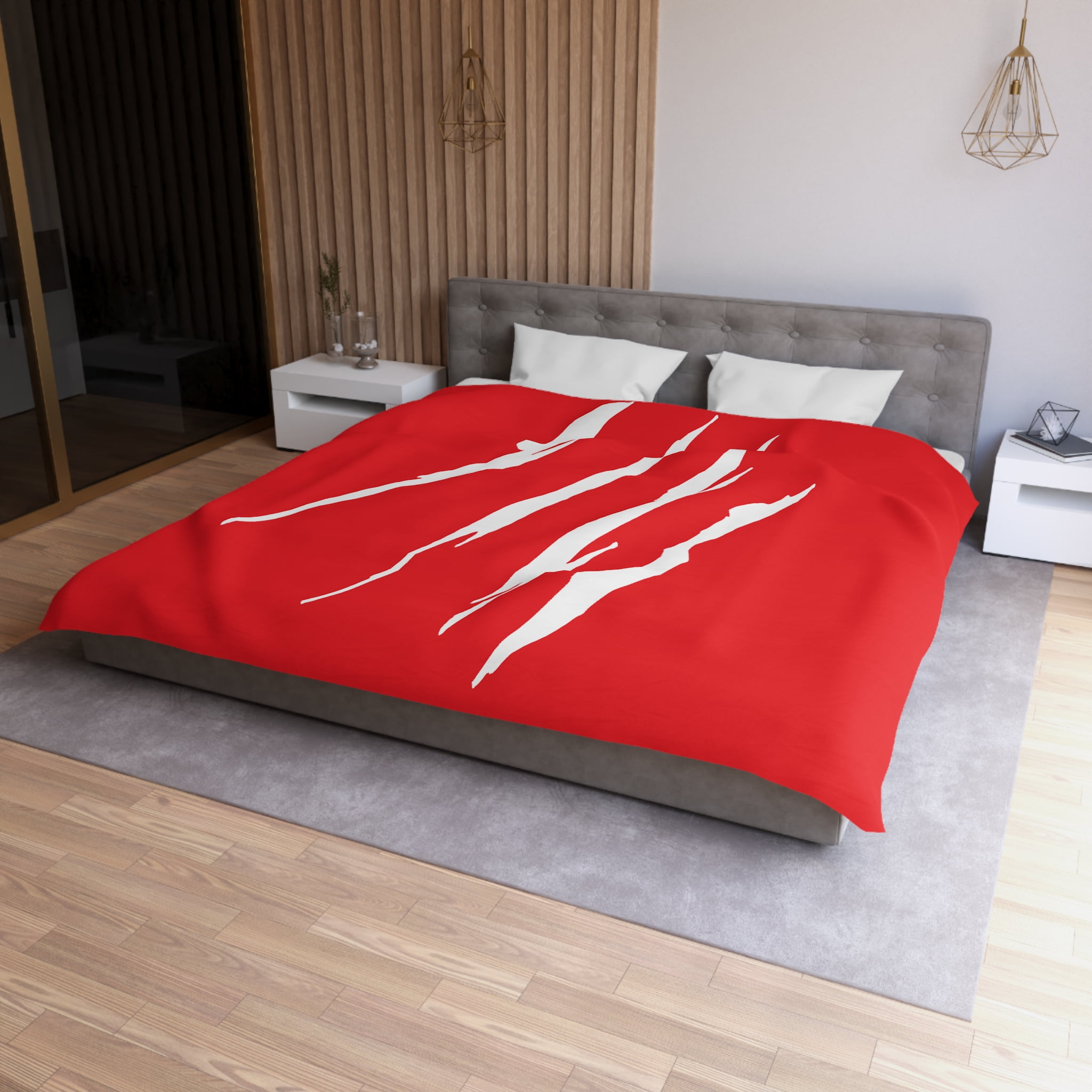 Effete Feline Claw Marks Scratch Microfiber Duvet Cover - Walmart.com