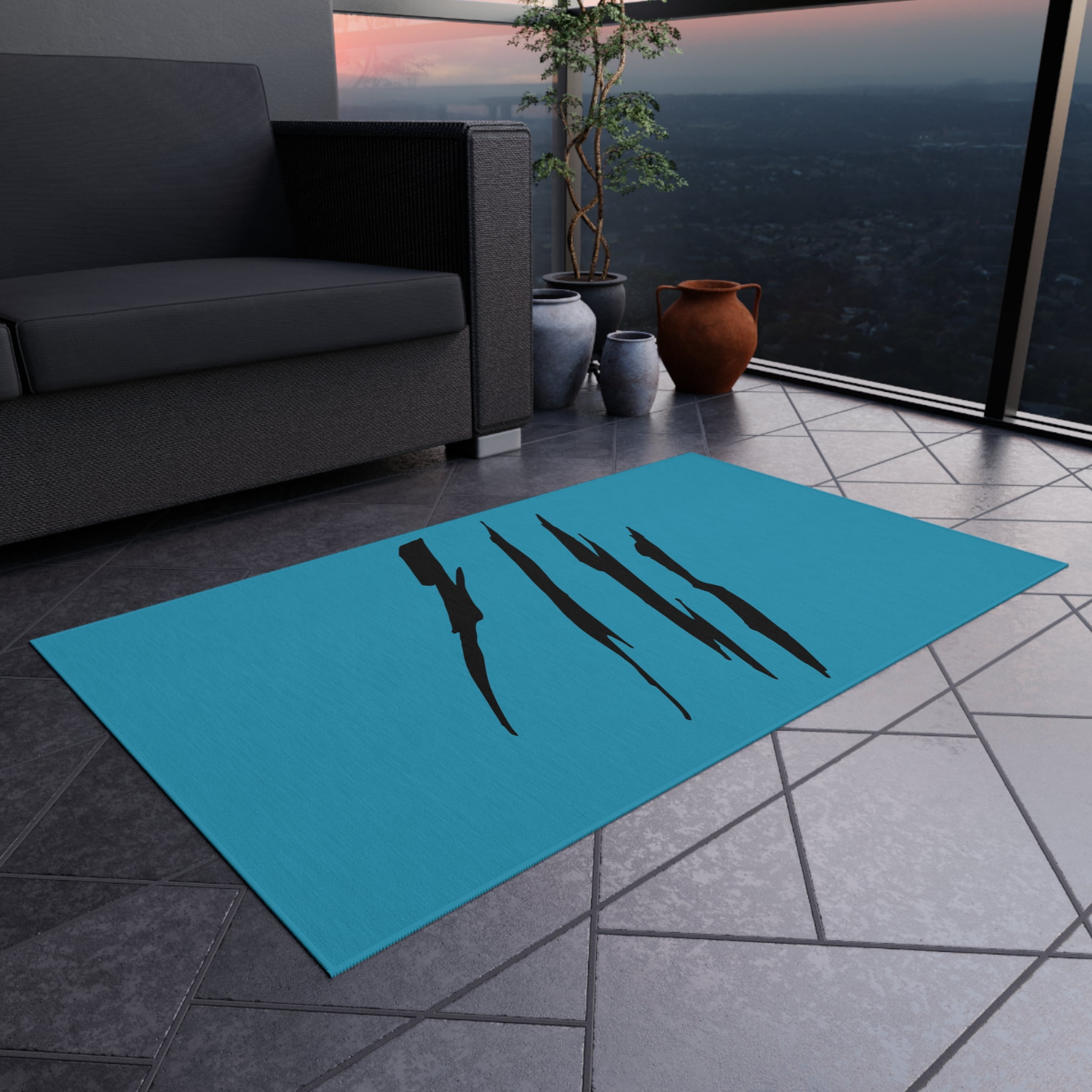 Effete Feline Claw Marks Scratch Outdoor Rug - Walmart.com