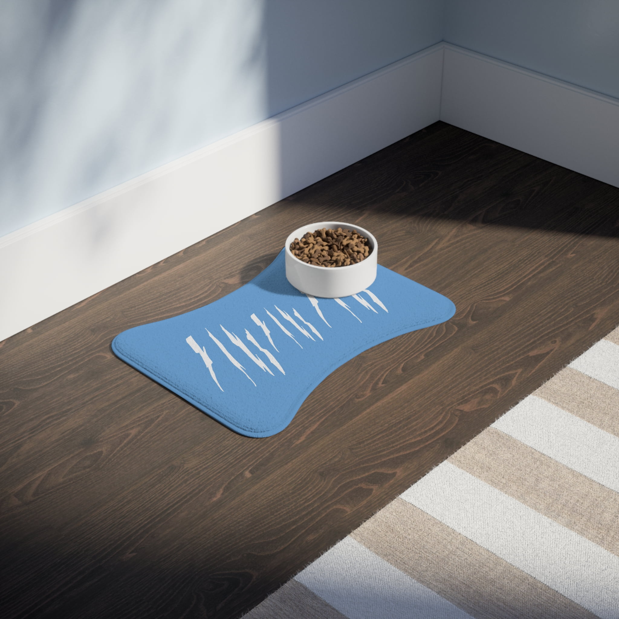 Effete Feline Claw Marks Scratch Pet Food Mat - Walmart.com