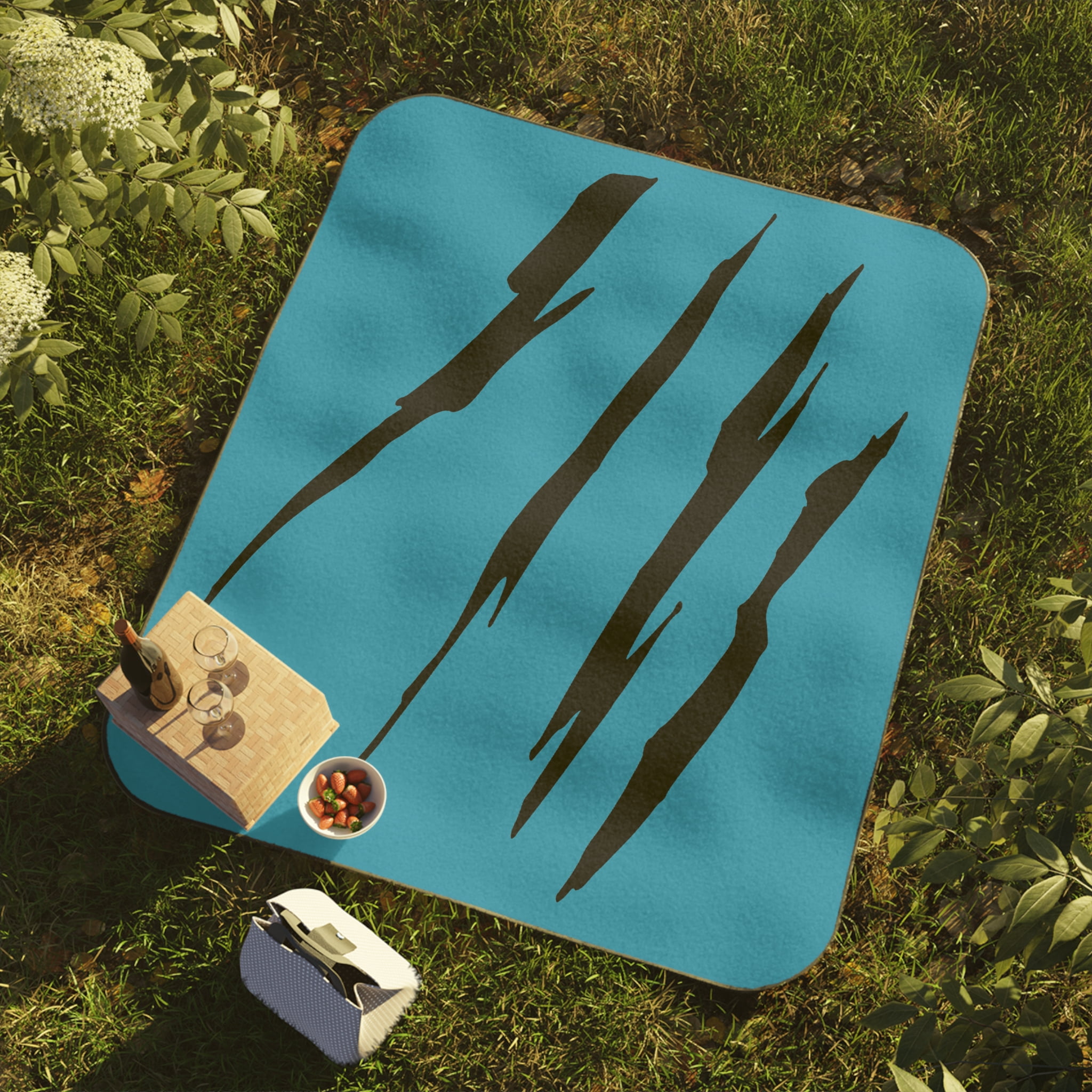 Effete Feline Claw Marks Scratch Picnic Blanket - Walmart.com