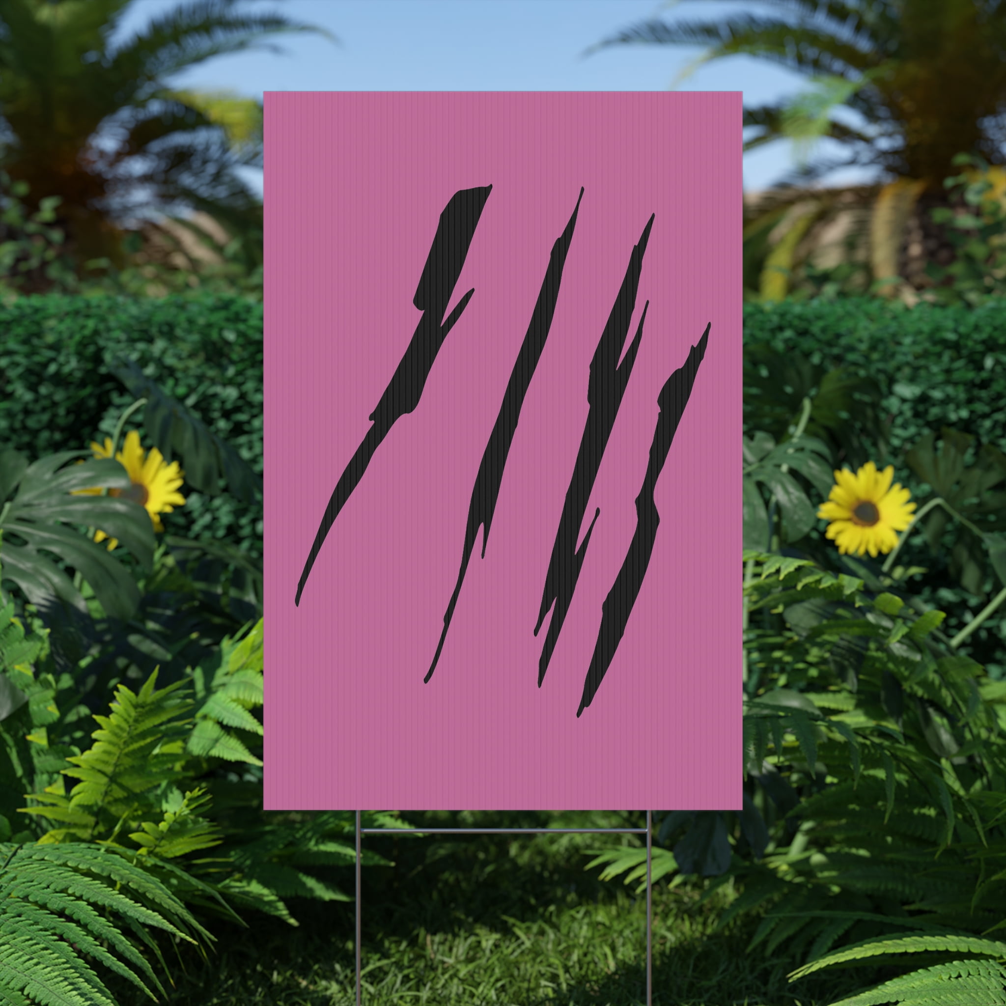 Effete Feline Claw Marks Scratch Plastic Lawn Yard Sign - Walmart.com