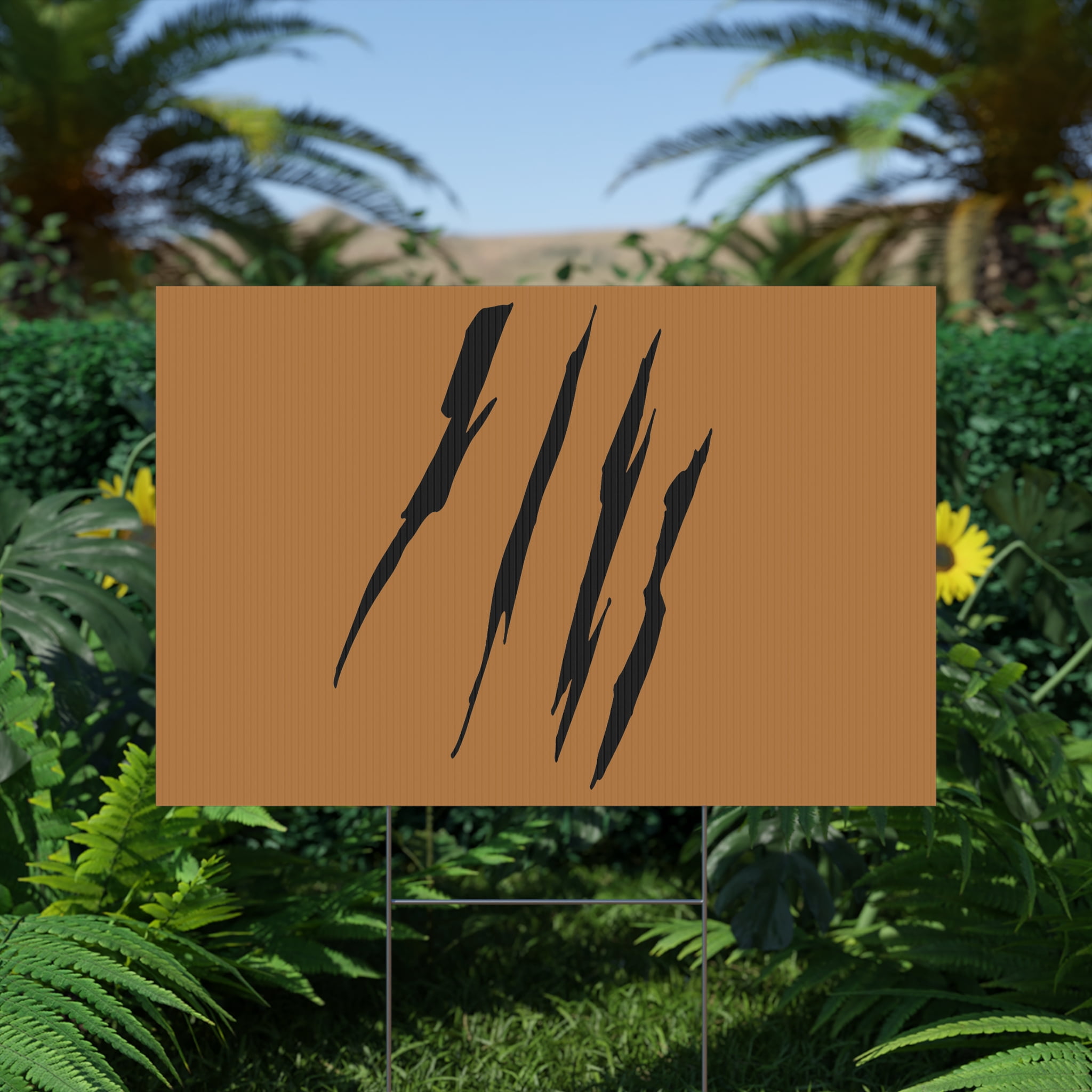 Effete Feline Claw Marks Scratch Plastic Lawn Yard Sign - Walmart.com