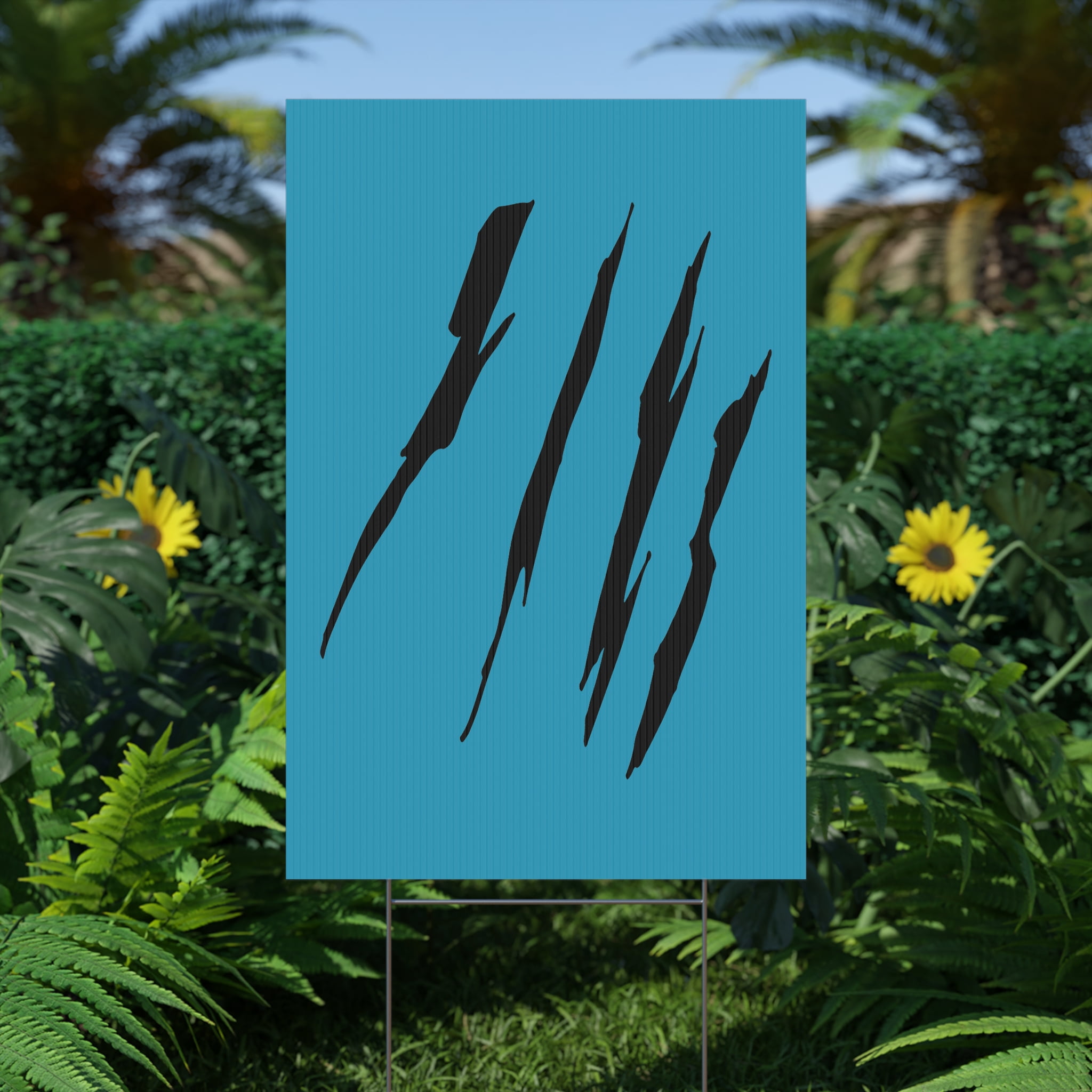 Effete Feline Claw Marks Scratch Plastic Lawn Yard Sign - Walmart.com
