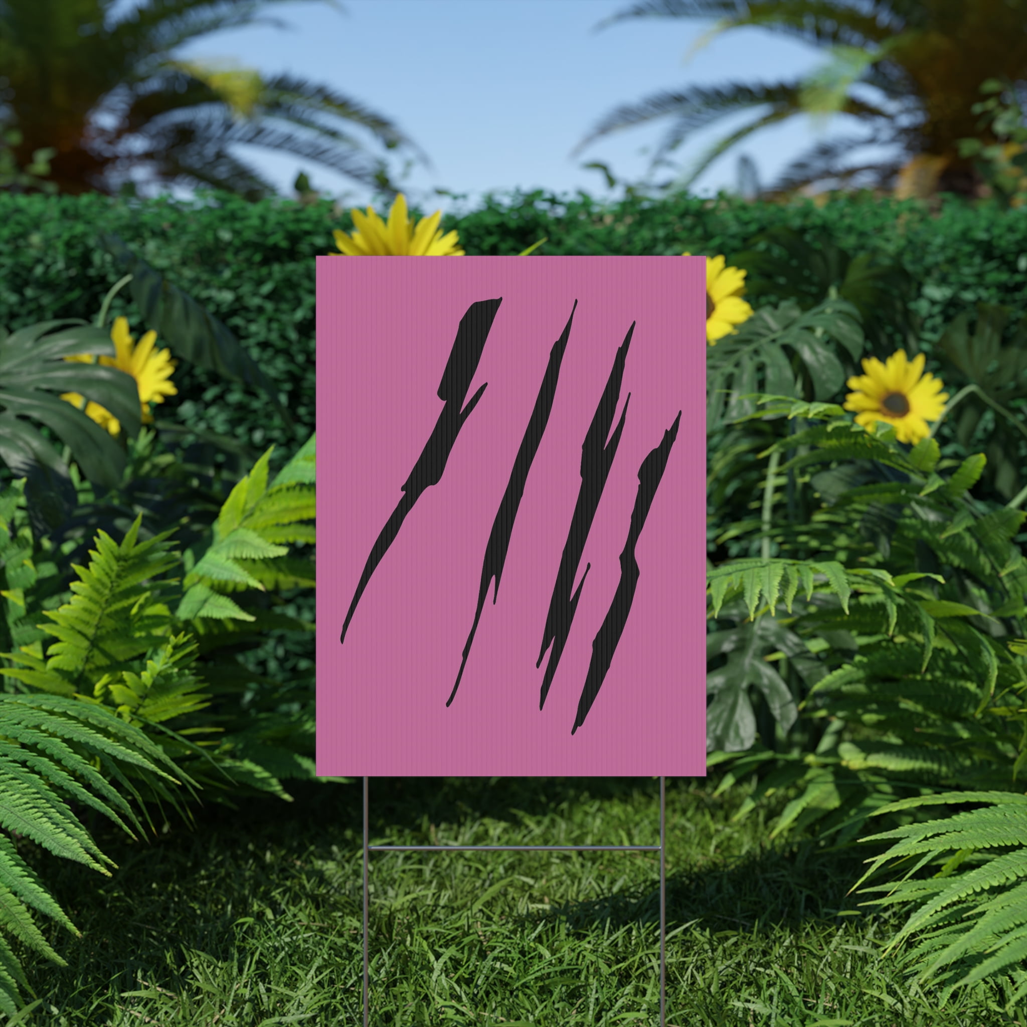 Effete Feline Claw Marks Scratch Plastic Lawn Yard Sign - Walmart.com