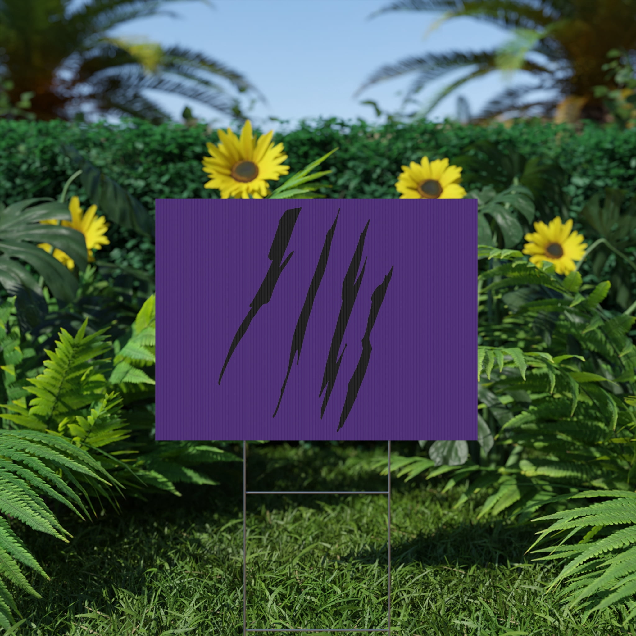 Effete Feline Claw Marks Scratch Plastic Lawn Yard Sign - Walmart.com
