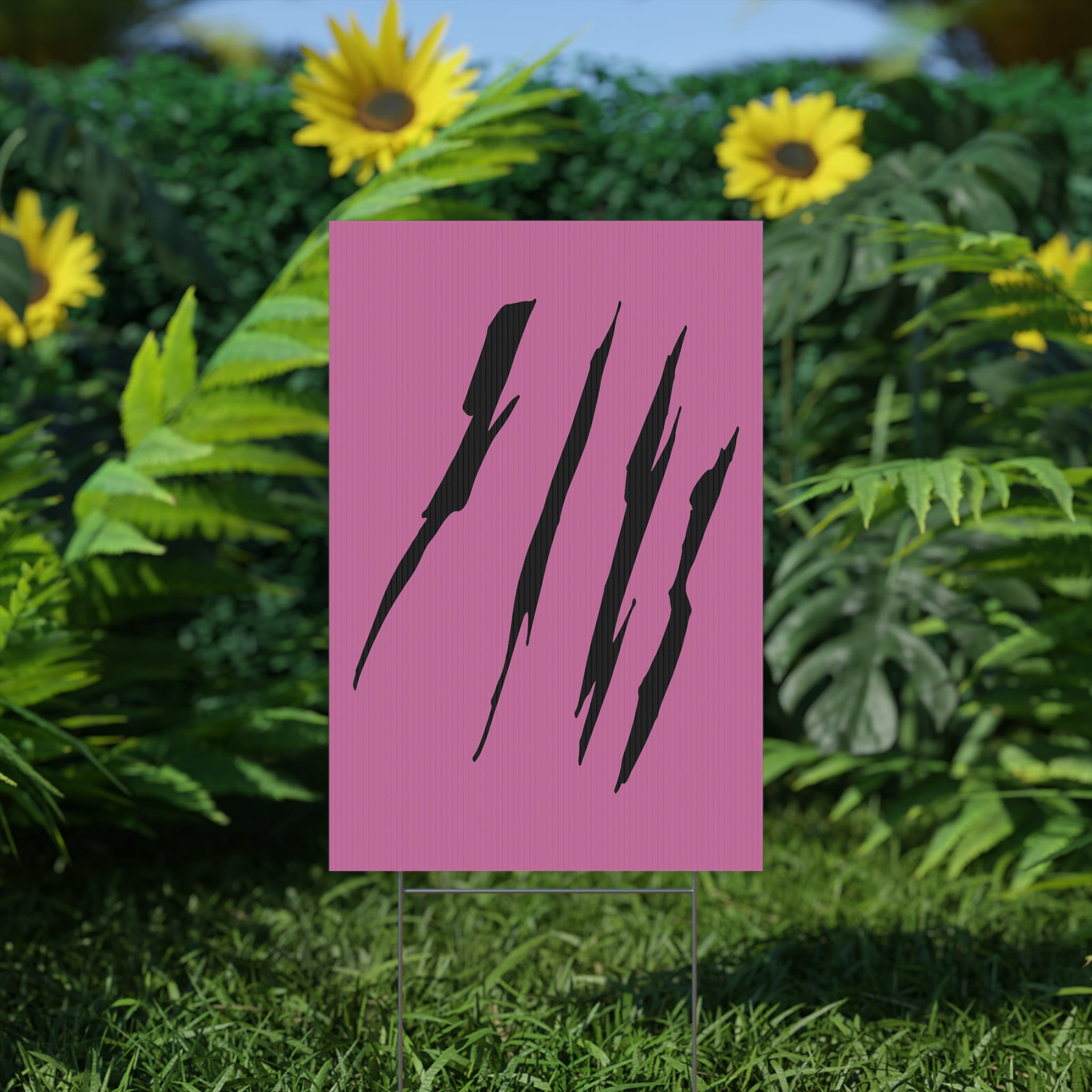 Effete Feline Claw Marks Scratch Plastic Lawn Yard Sign - Walmart.com