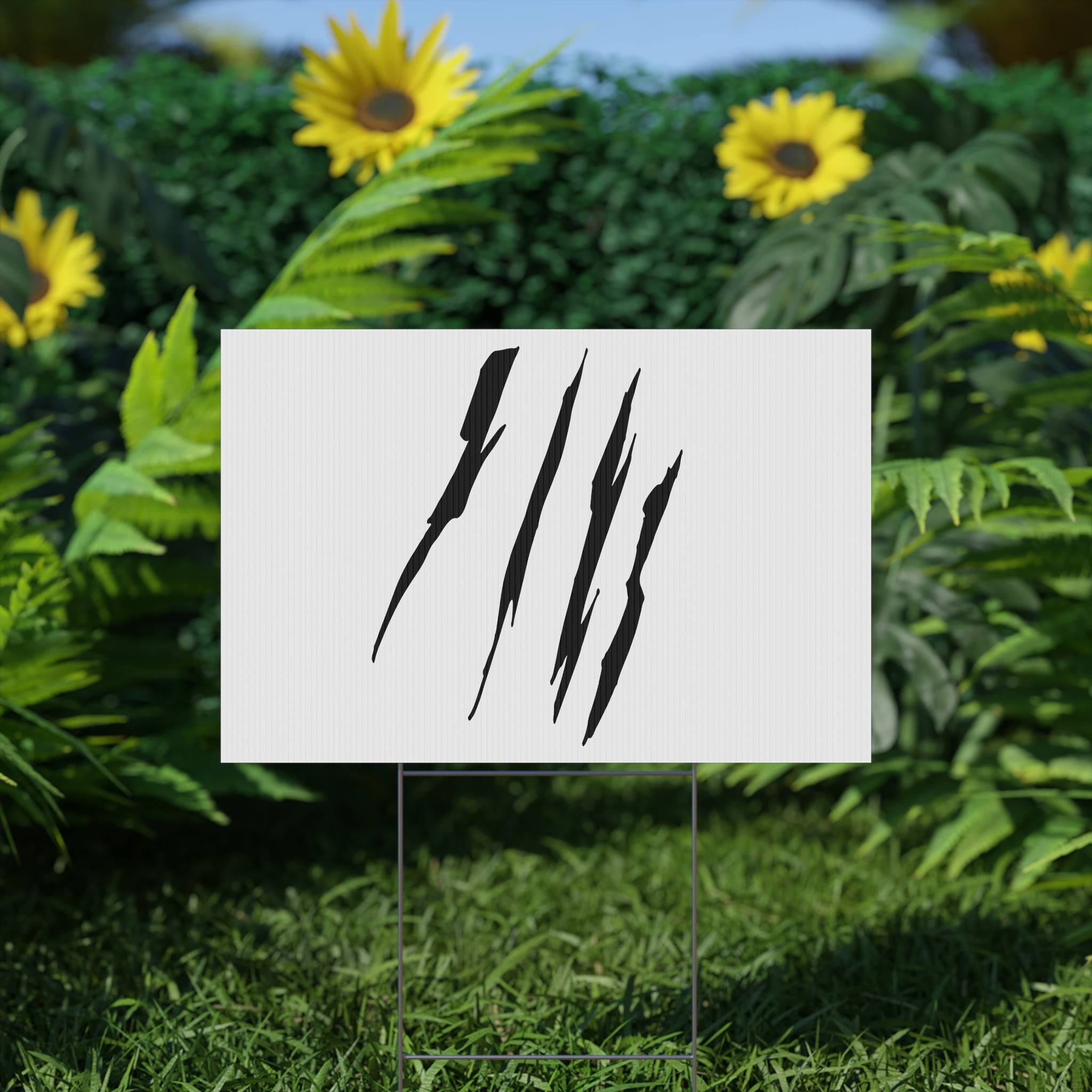 Effete Feline Claw Marks Scratch Plastic Lawn Yard Sign - Walmart.com